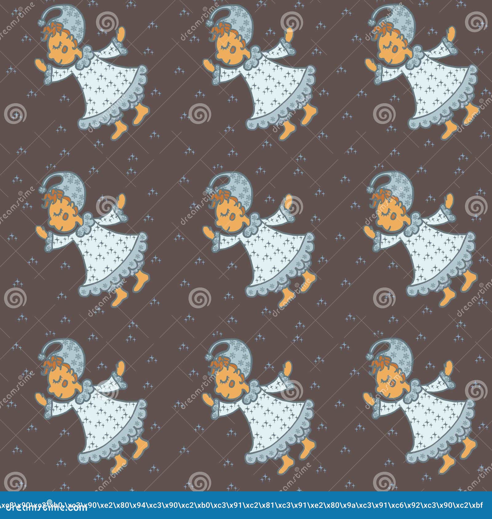 Child Sleeping in a Stroller Fairy of Dreams and Babies Angel with a ...