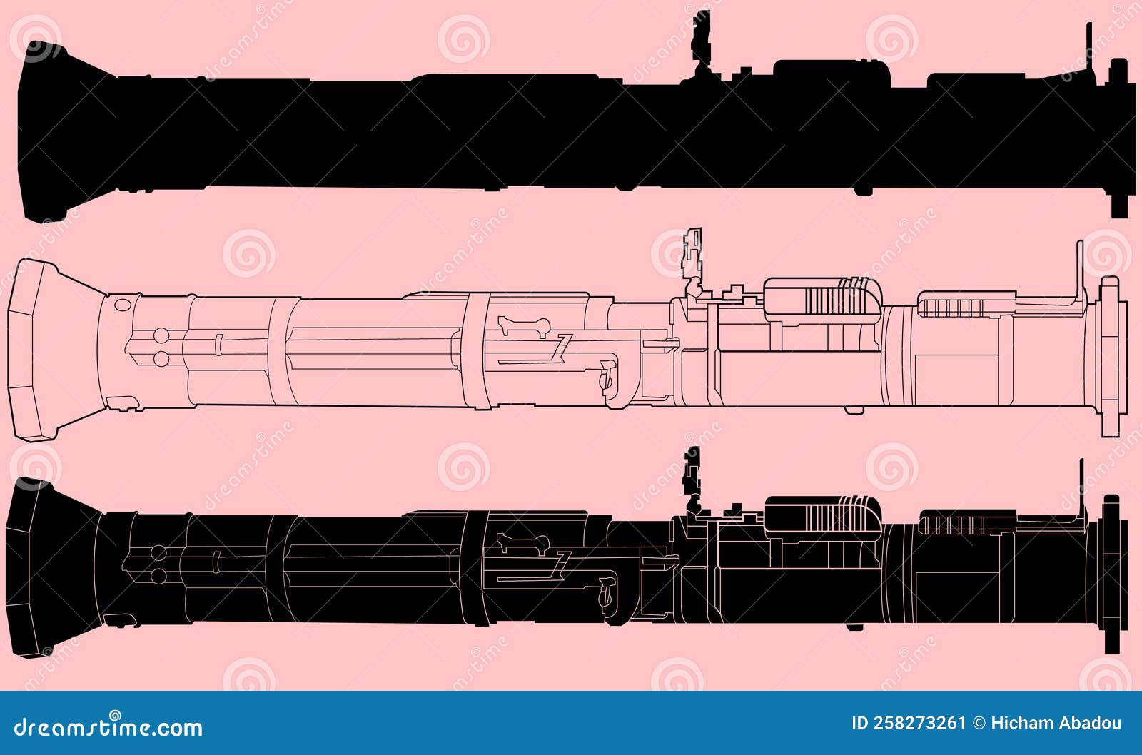 The AT4 is a Swedish 84 Mm Unguided Stock Vector - Illustration of ...