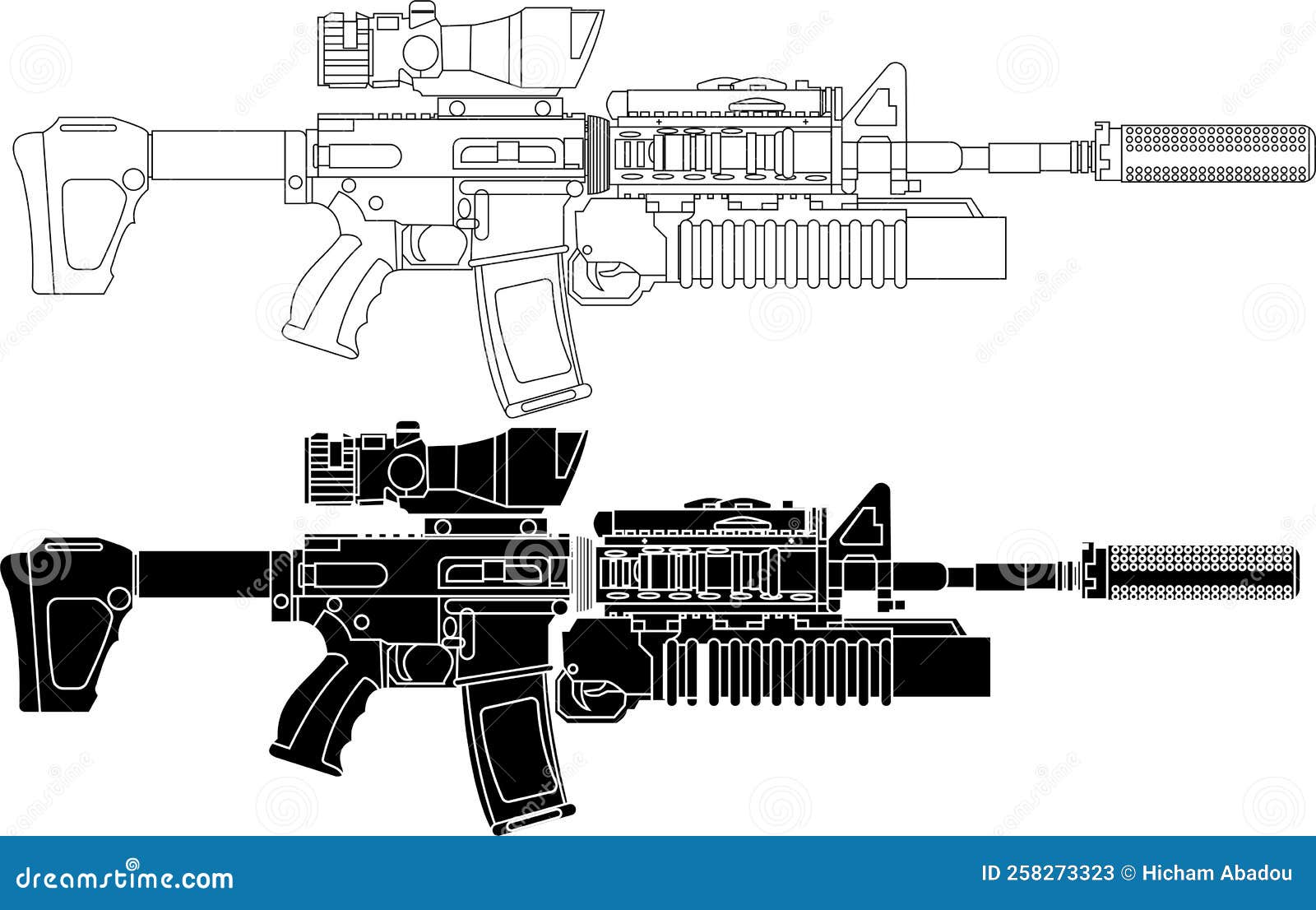 Coloring Book Colt M4A1 SOCOM Carbine,the M4A1 is a Shortened, Fully ...