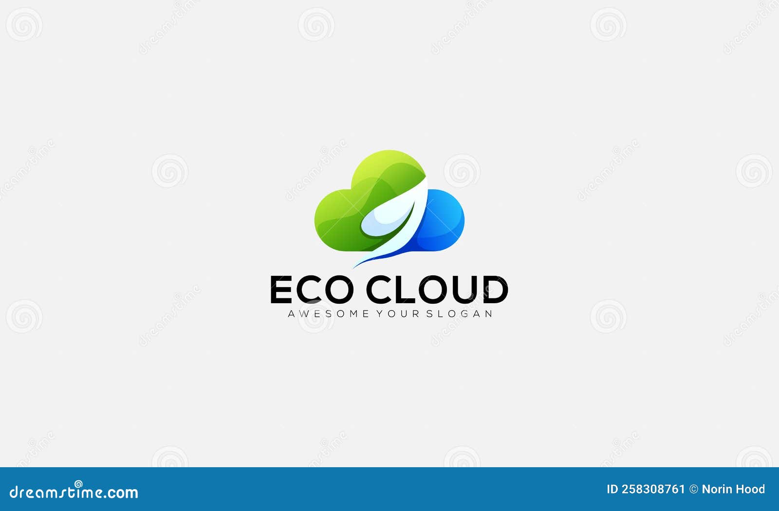 Modern Gradient Cloud Lead Logo Design Icon Vector Stock Illustration ...