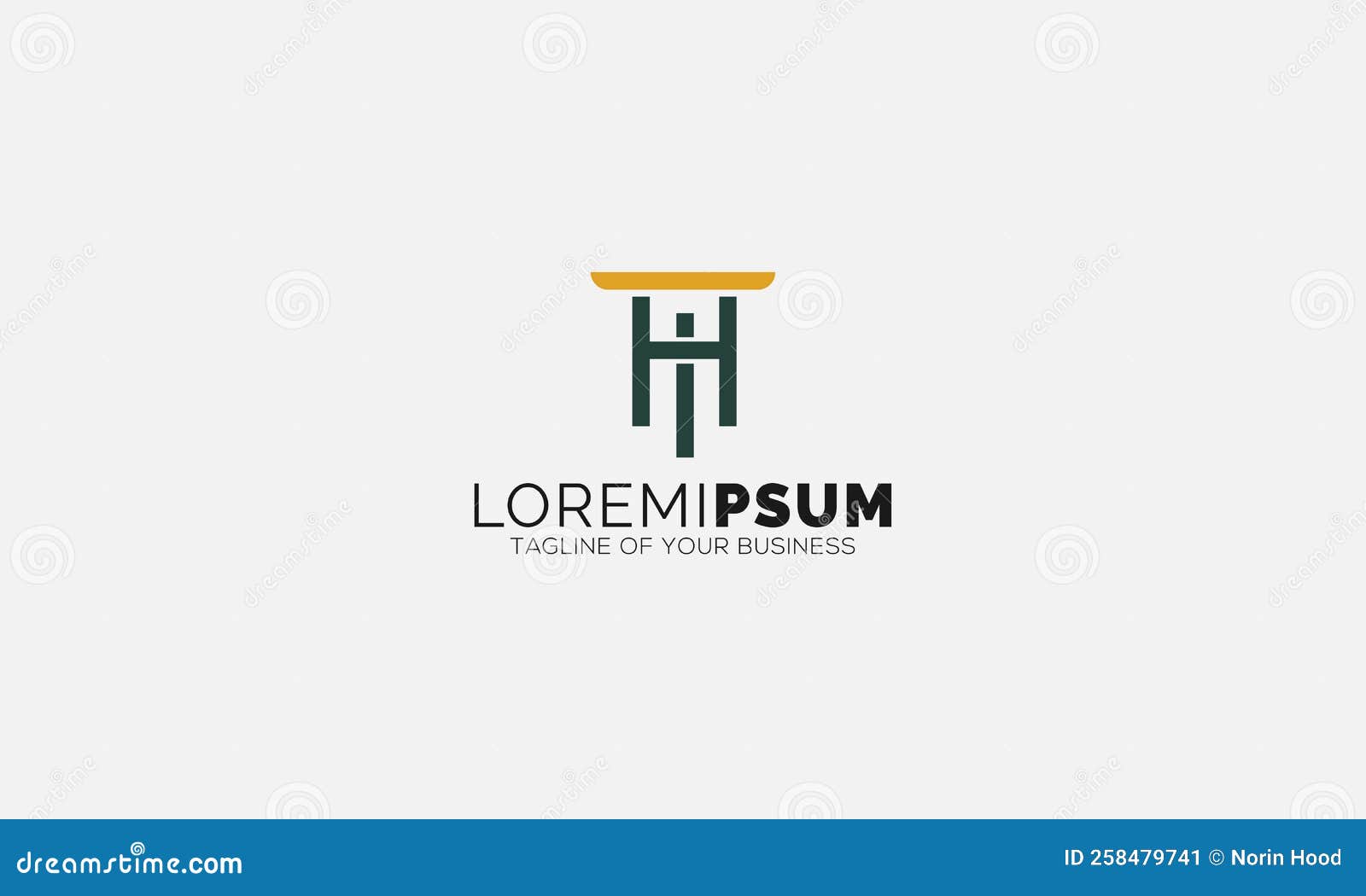 Law Firm HT Logo Design Template Stock Illustration - Illustration of ...