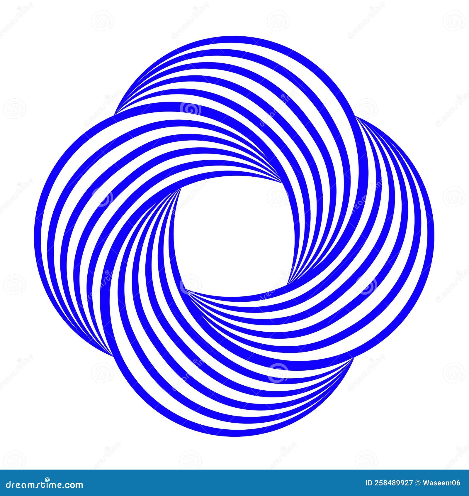 Blue abstract knot logo stock vector. Illustration of overlap - 258489927