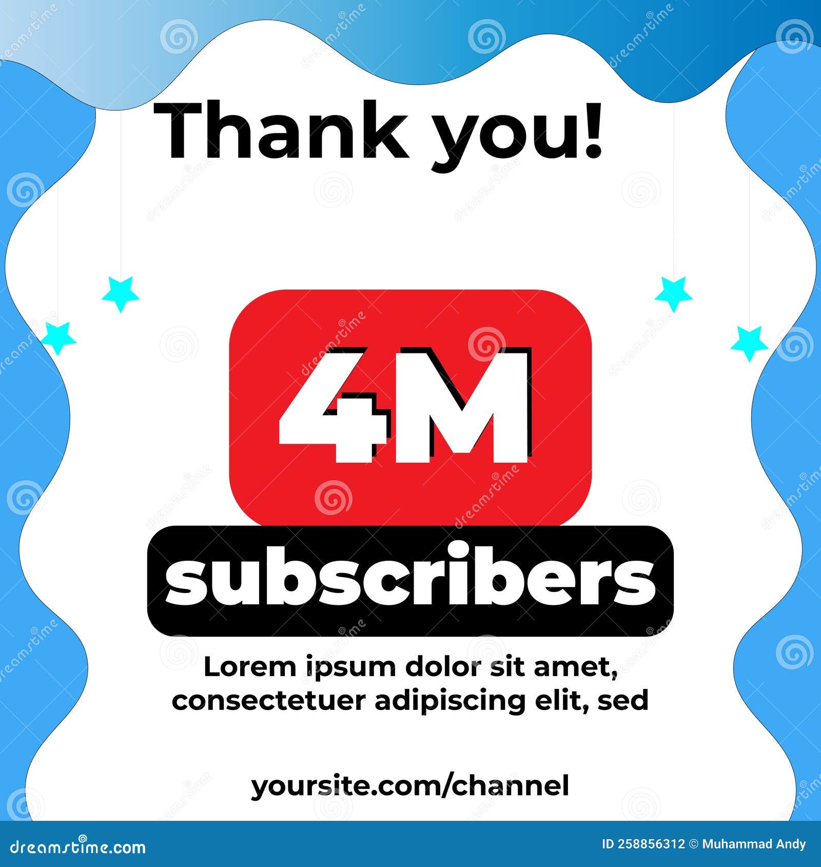 Thank You for Your Support Subscribers 4M with Abstract Background. Can ...