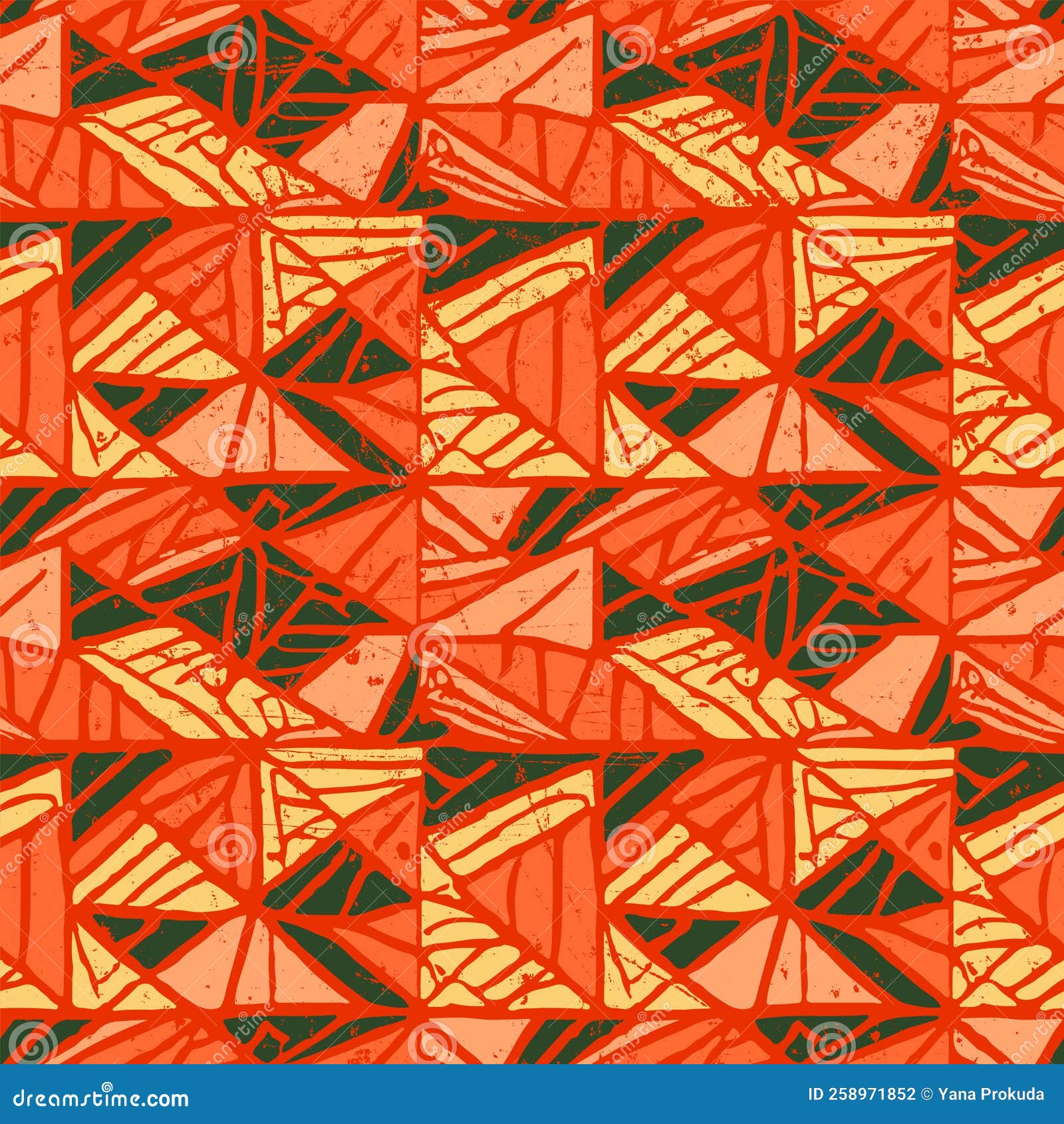 Seamless Abstract Vector Pattern with Grunge Triangle Elements Stock ...