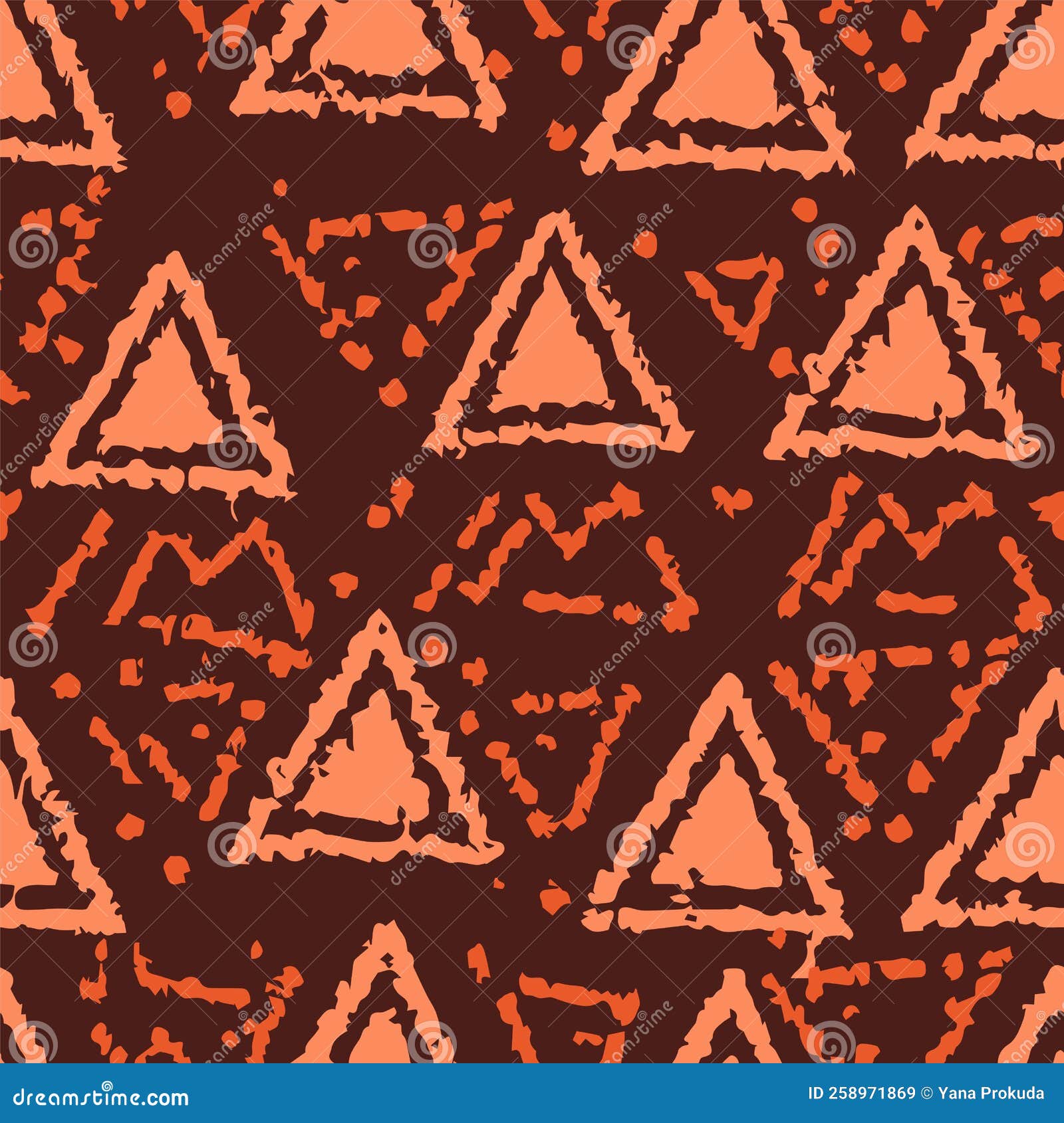 Seamless Abstract Vector Pattern with Grunge Triangle Elements Stock ...