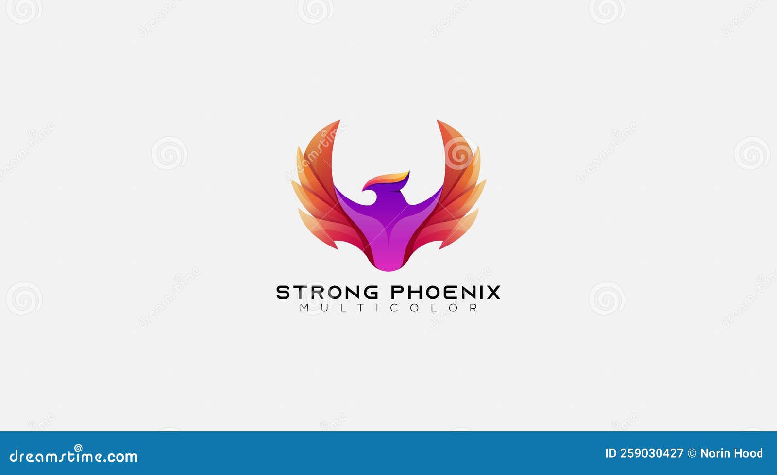 Strong Phoenix Fly with Colorful Line , Vector Eagle Logo Design Stock ...