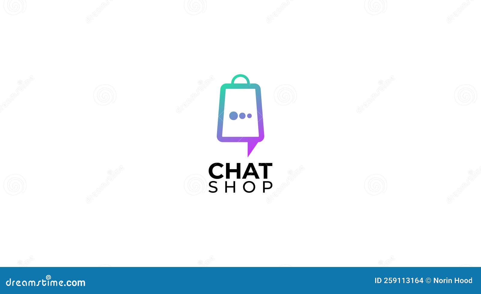 Chat Shop Logo Design Template. Shopping Logo Vector Icon Illustration ...