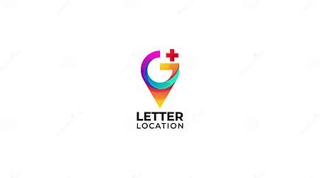 G Initial Location Logo Design Vector Symbol Stock Illustration ...