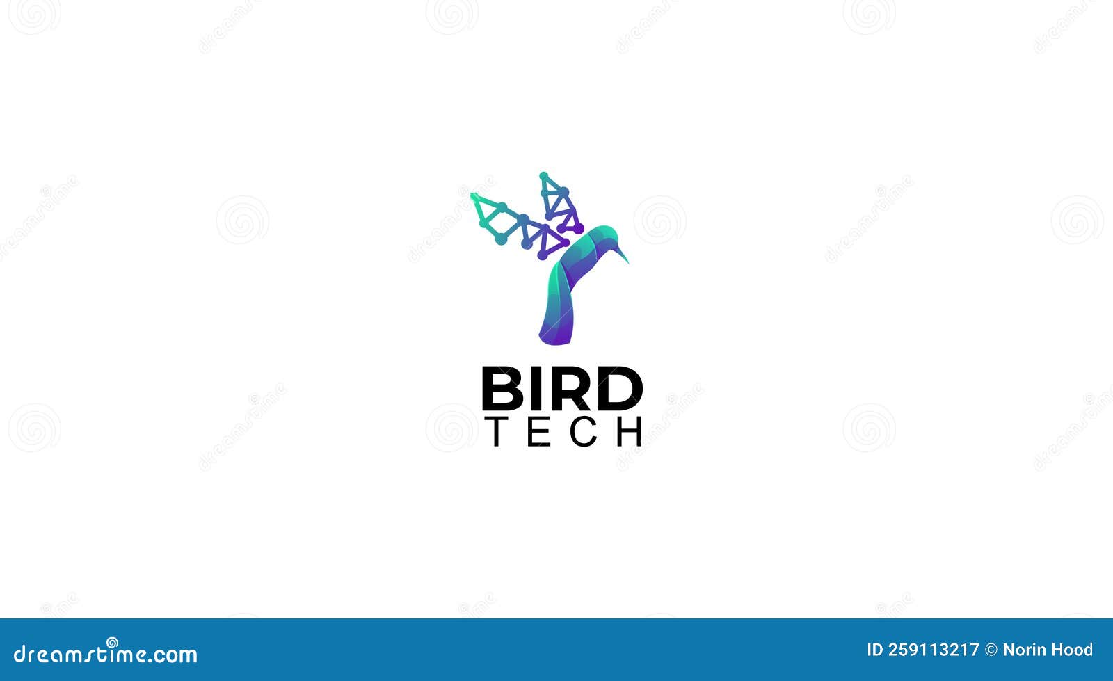 Bird Tech Logo Template Design Vector, Emblem, Design Concept, Creative ...