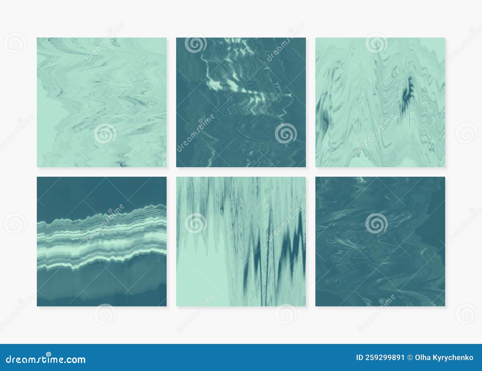 Green Emerald Fluid Background Textures Set for Brochure Cover, Wall ...