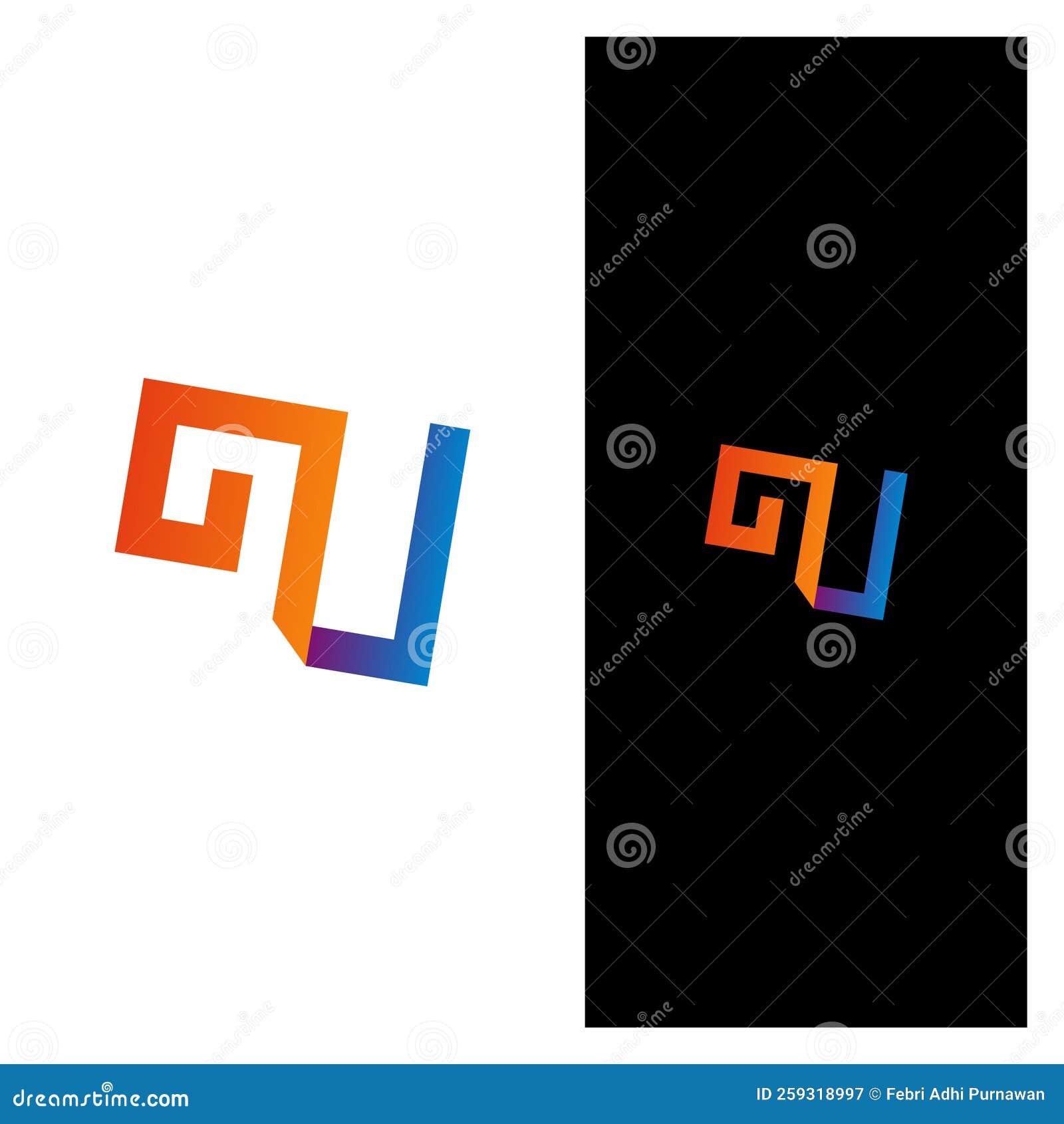 Lettering Monogram N Unique Logo Concept Stock Vector - Illustration of ...