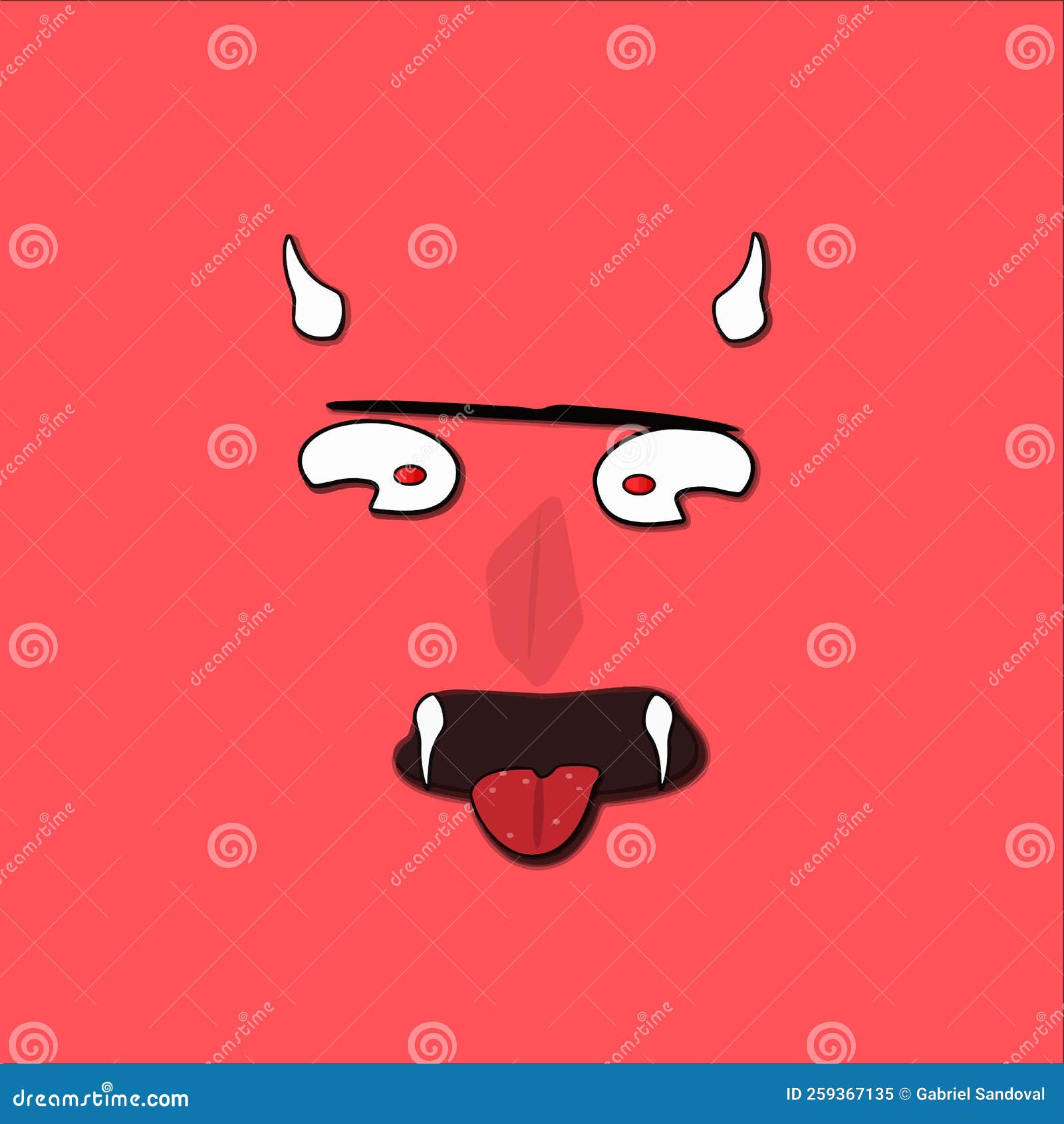 Monster Face Illustration and Stock Illustration - Illustration of face ...