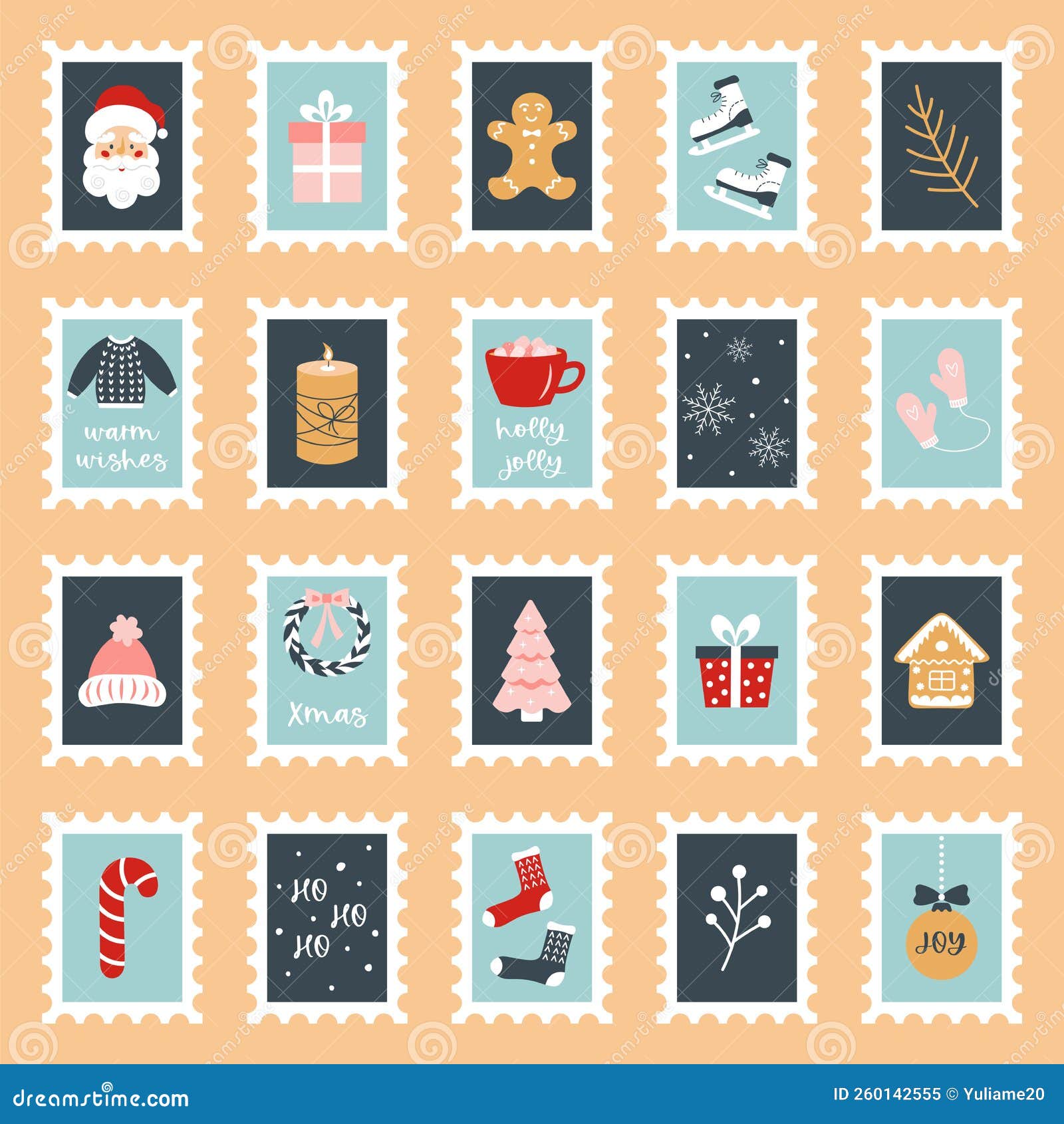 Postage Symbols Cartoon Vector | CartoonDealer.com #40377595