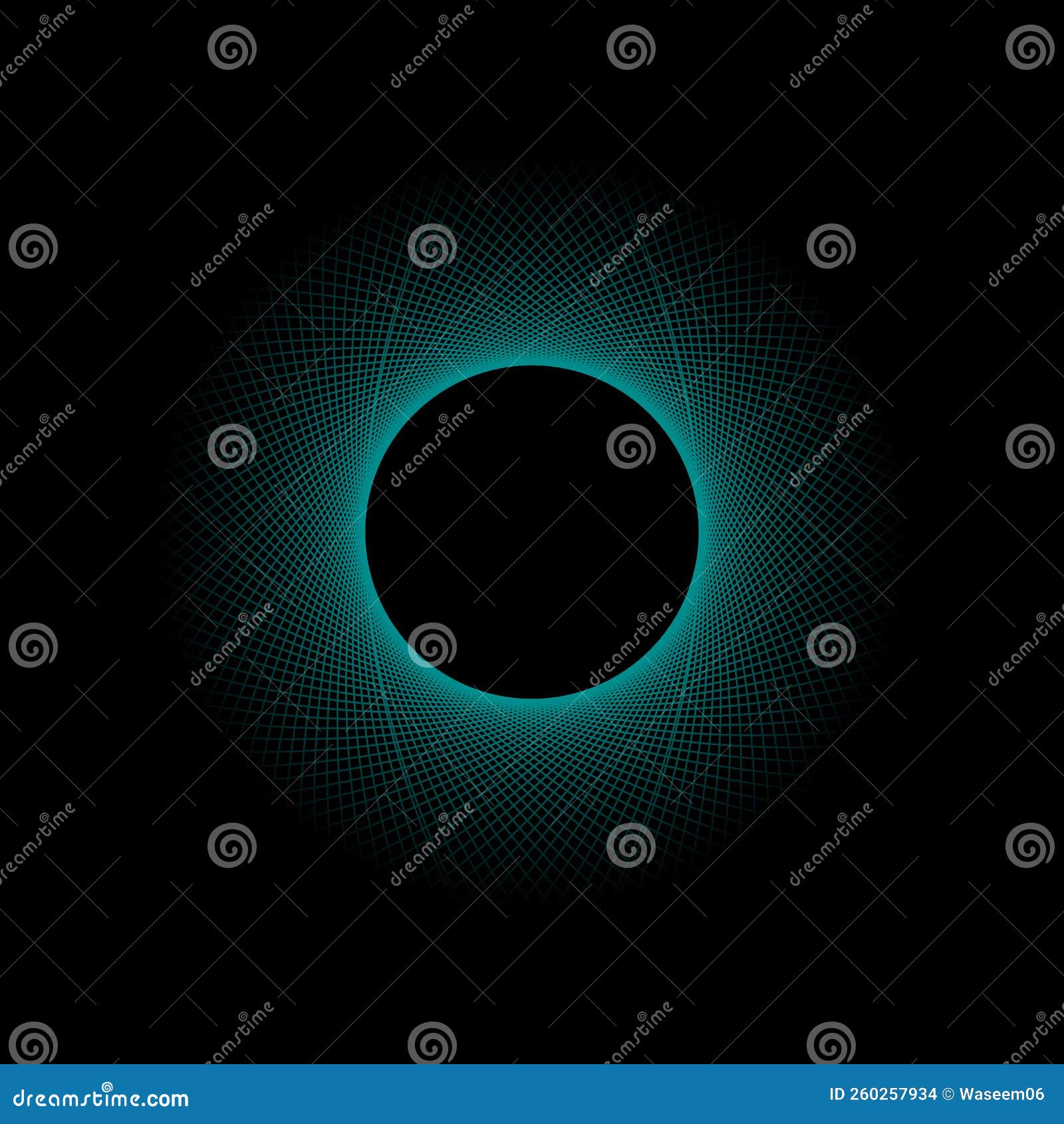 Cyan Black Hole Spirograph Vector Stock Vector - Illustration of ...
