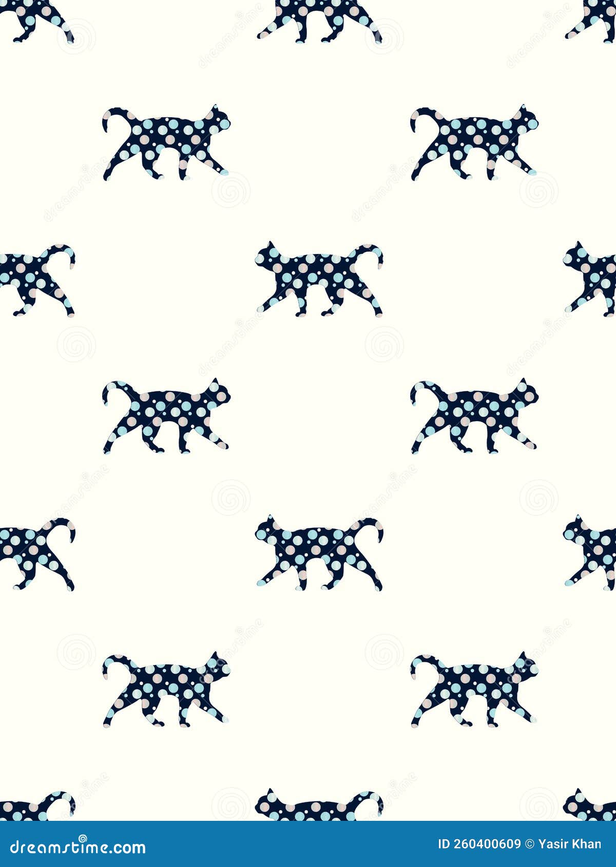 Spotted cats background stock vector. Illustration of graphical - 260400609