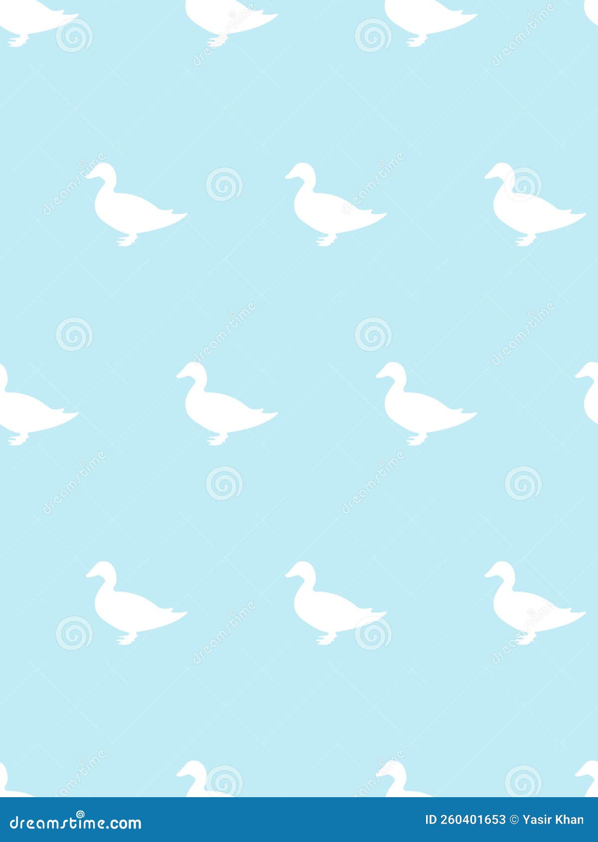 Duck Simple Beautiful Seamless Design on Lite Colors Stock Vector ...