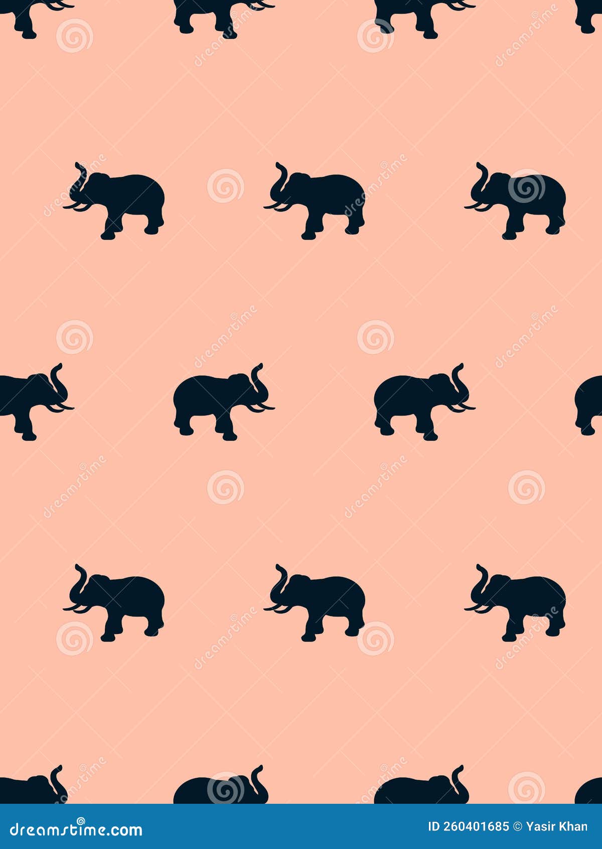 Elephant Simple Shape Seamless Pattern Design Stock Vector ...