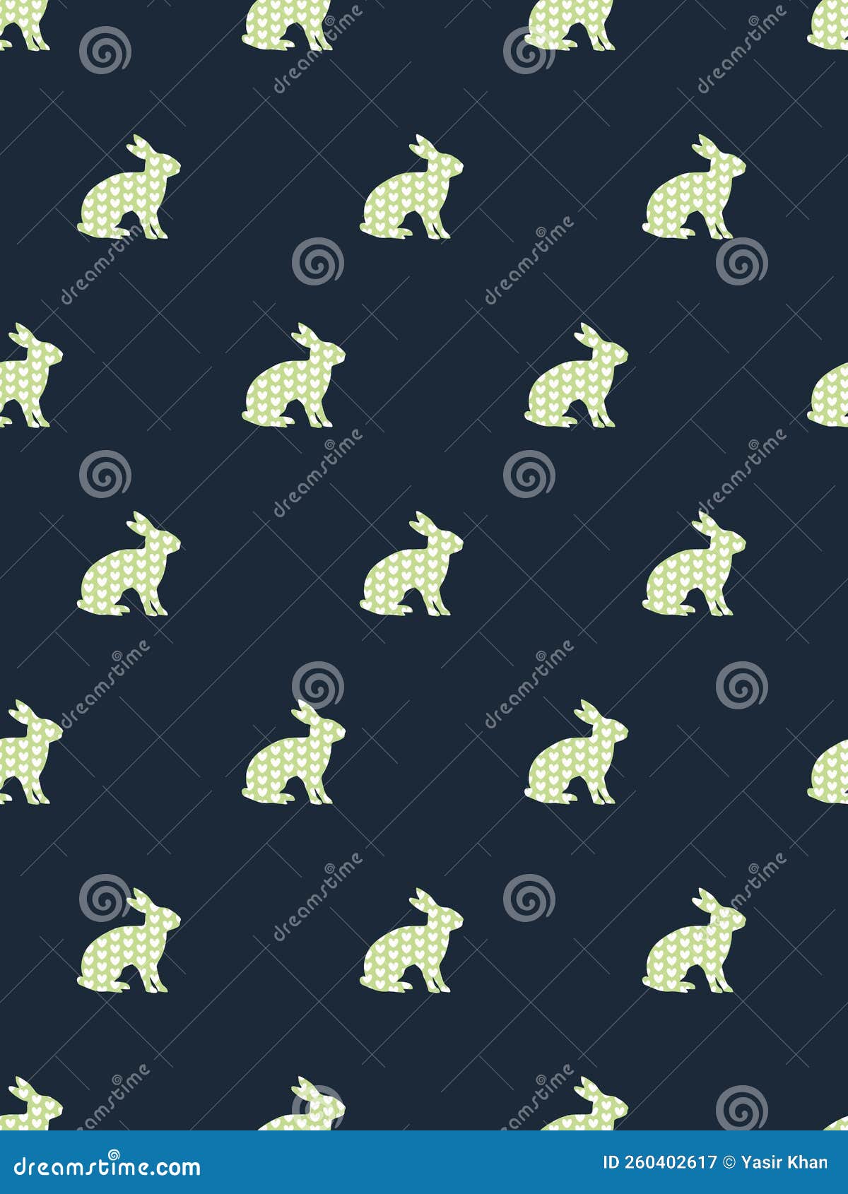 Rabbit Bunny Seamless Pattern Cute Animal Repeating Stock Vector ...