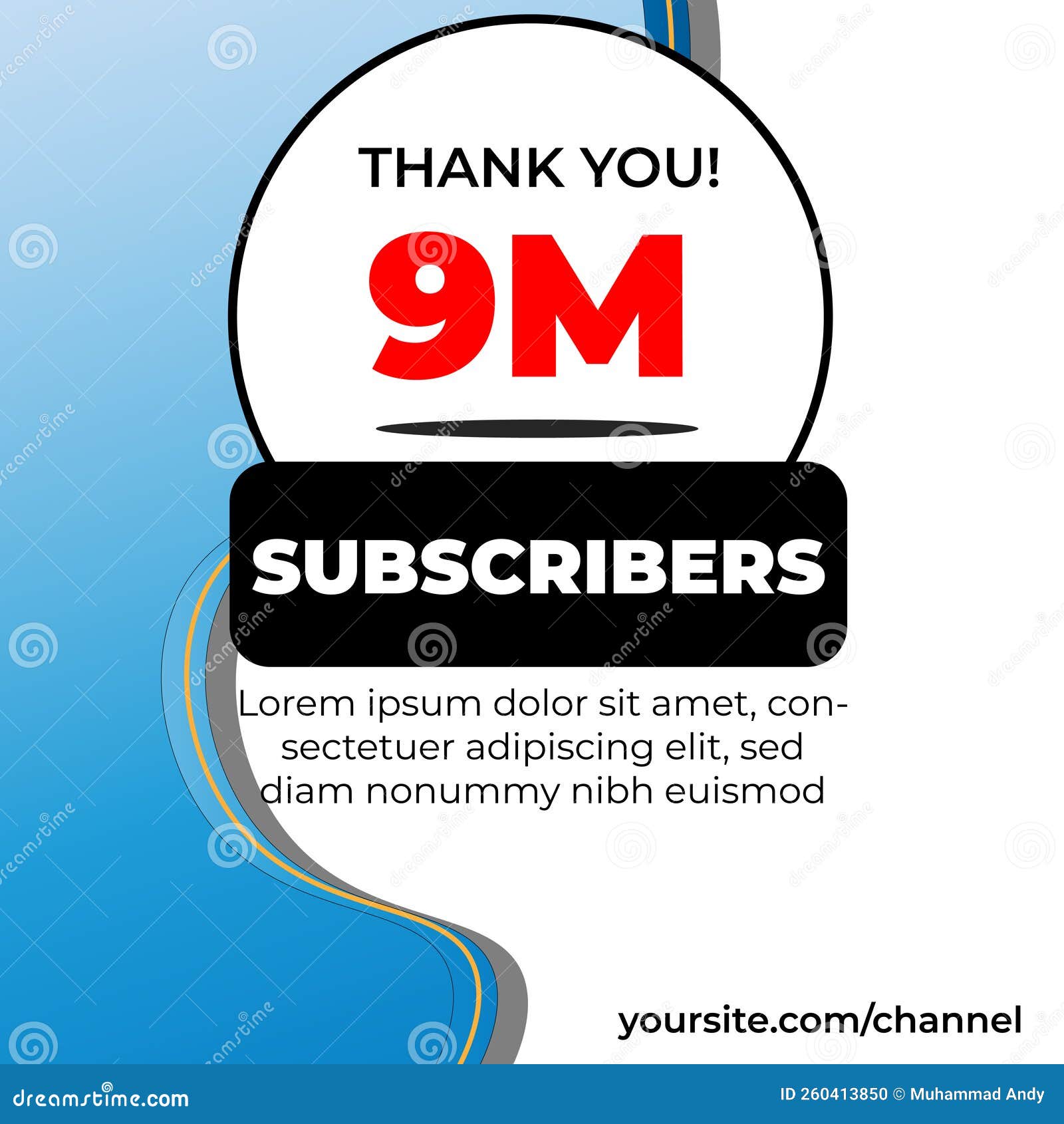 Thank You 9 Million Subscribers Background Illustrator. First Half ...