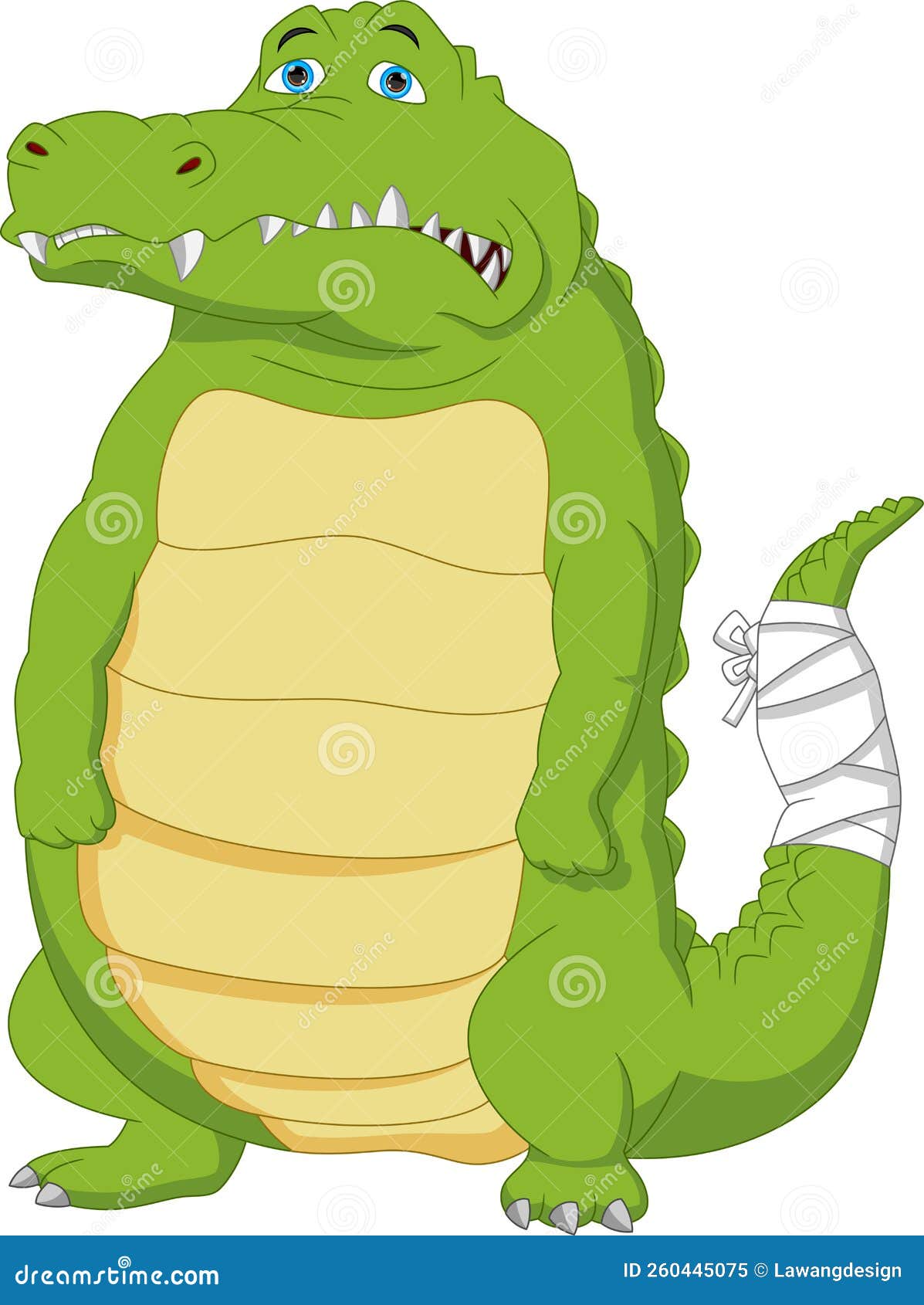 Dead Crocodile. African Alligator Deceased. Corpse Of Croc Wild Cartoon ...