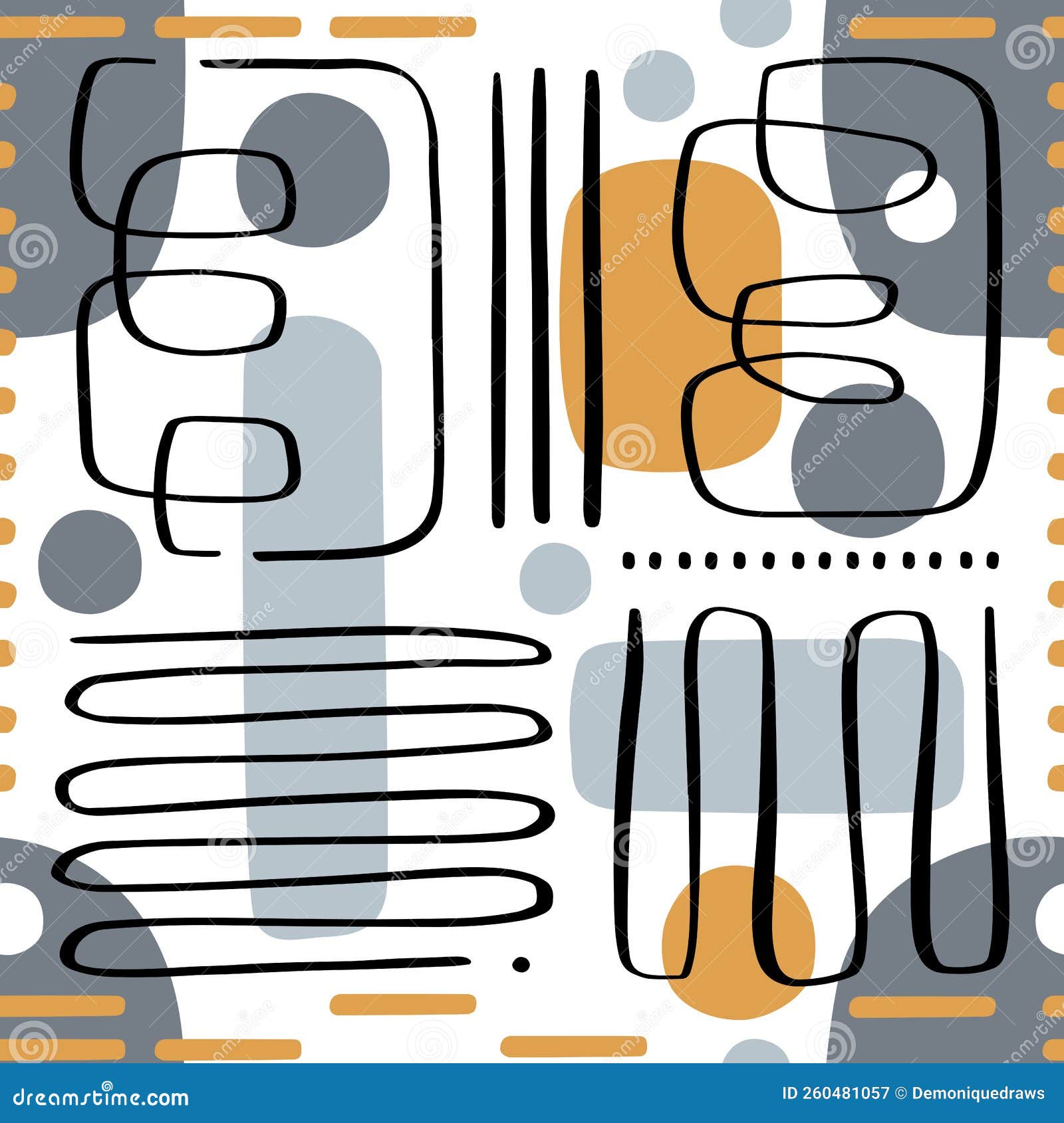 Gray And Yellow Hand Crafted Terrazzo Pattern Background. Backdrop Of ...