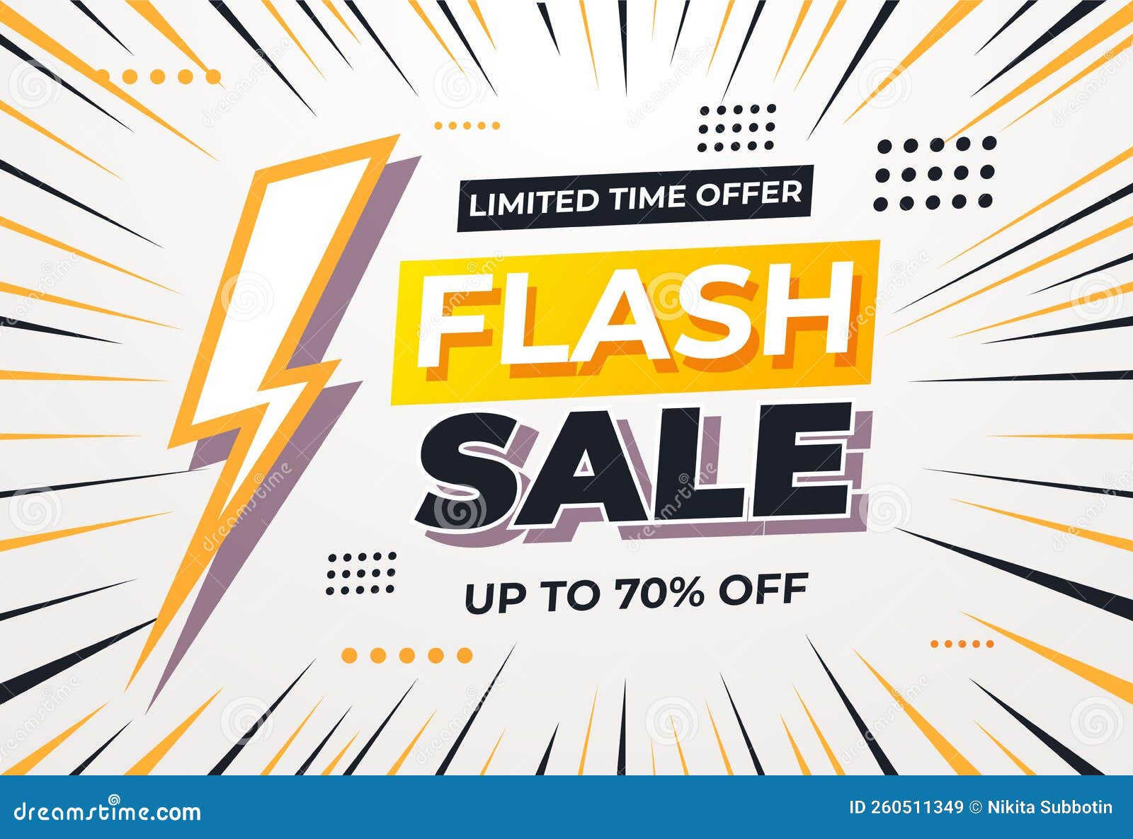 Web Banner Flash Sale 70 Off, Big Sale Limited Time Offer Banner, White ...