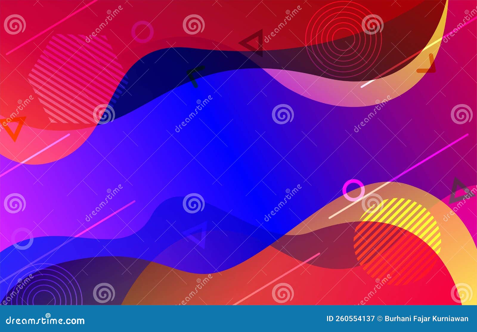 Abstract Colorful Gradient Light Geometric Wave Background Stock Vector ...