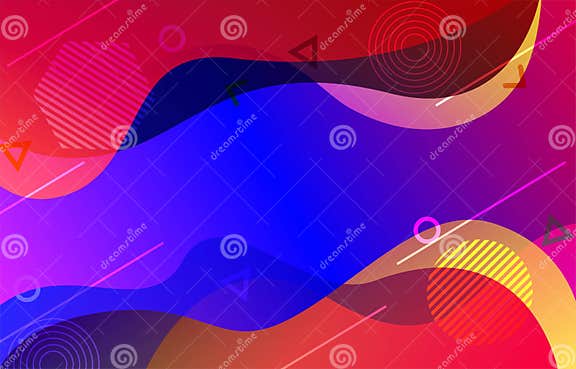 Abstract Colorful Gradient Light Geometric Wave Background Stock Vector ...