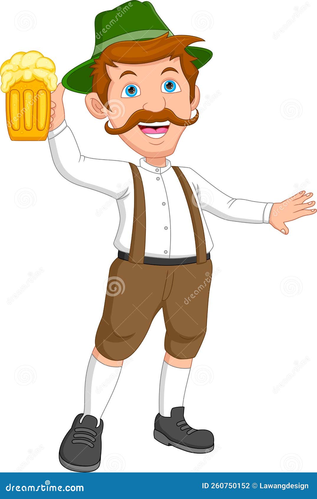 Cartoon Happy Man Holding Beer Stock Vector - Illustration of adult ...
