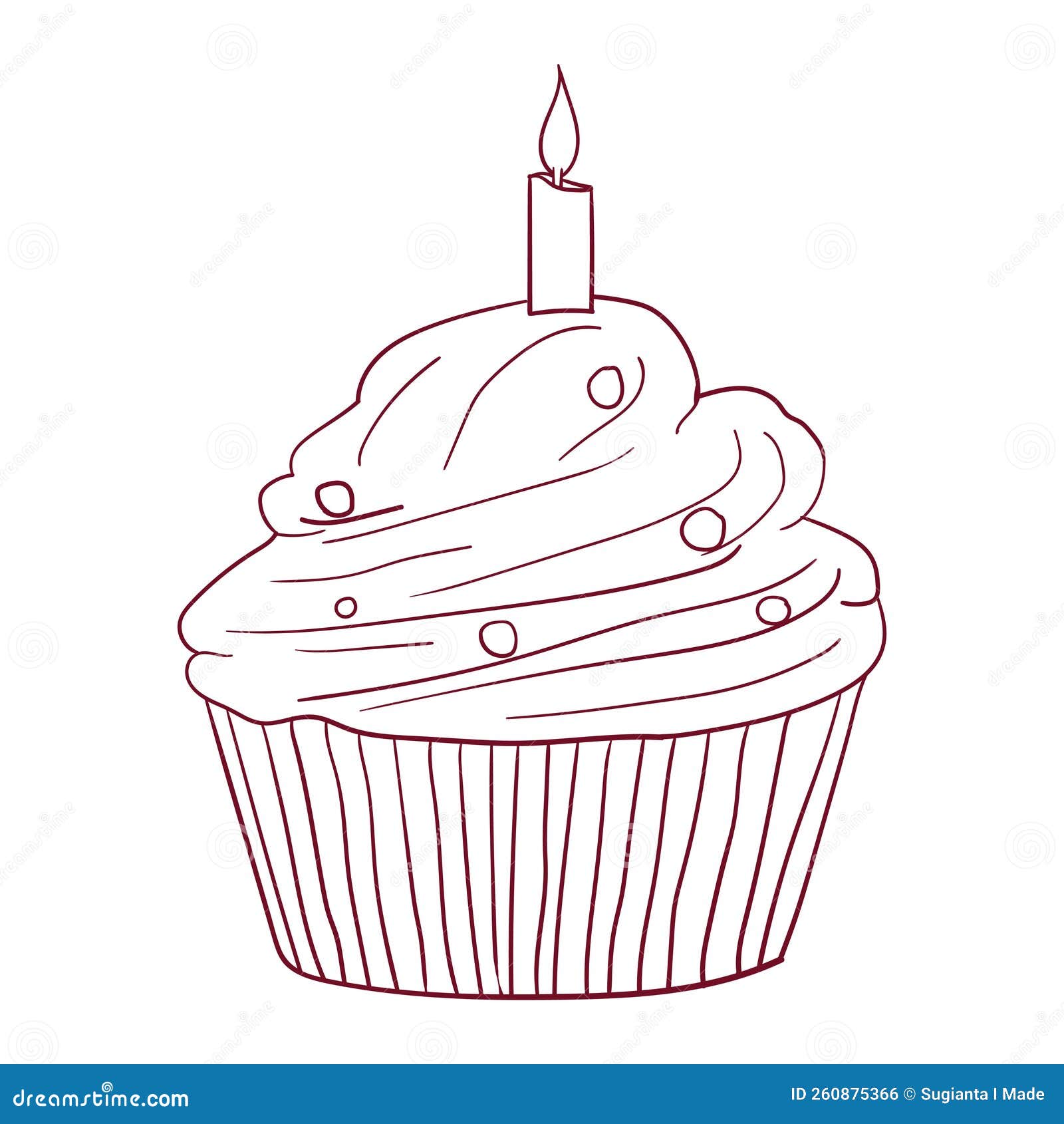 Line art cake stock vector. Illustration of fresh, suitable - 260875366