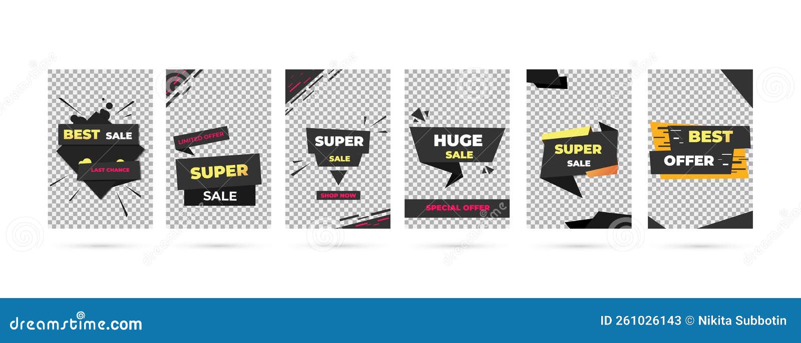 Sale Banner Set, Website Store Banner Templates. Screen Backdrop for ...