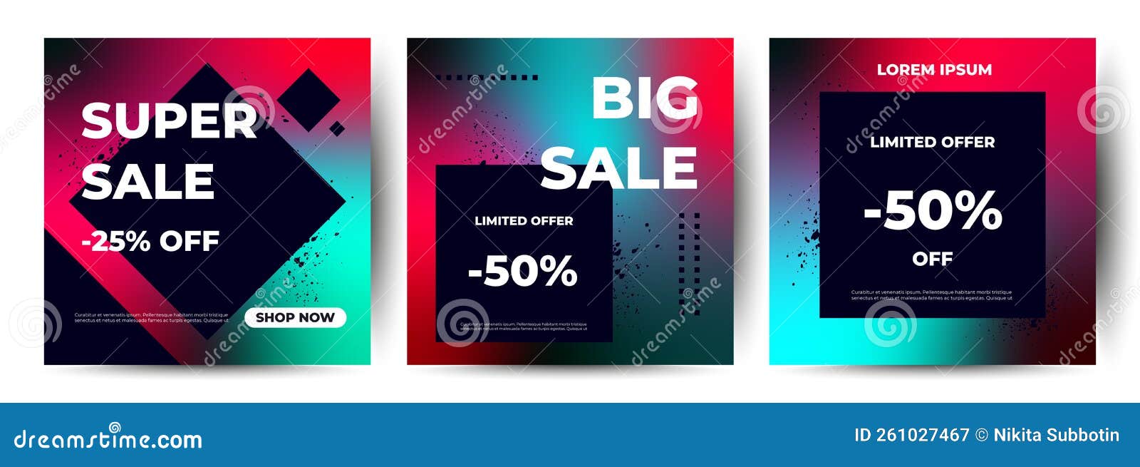 Sale Banner Set, Website Store Banner Templates. Screen Backdrop for ...