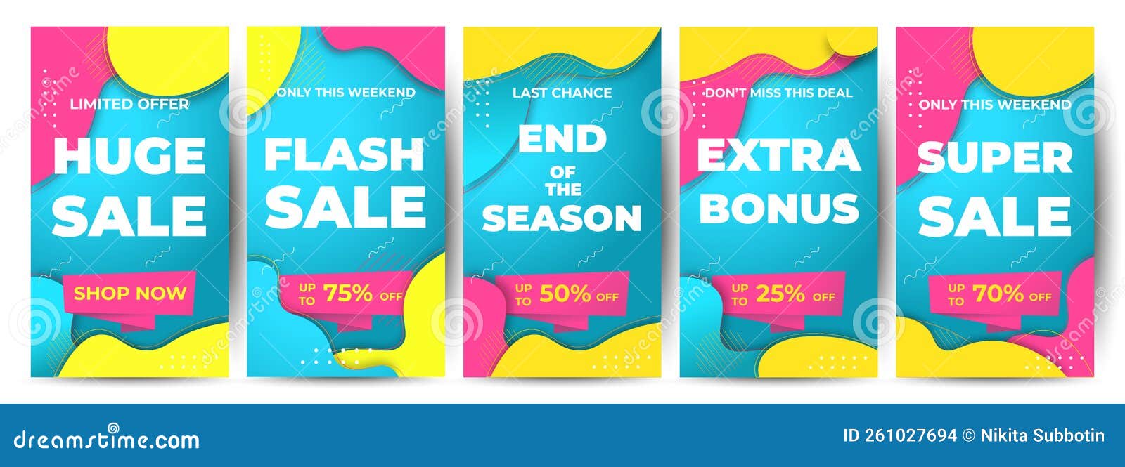 Sale Banner Set, Website Store Banner Templates. Screen Backdrop for ...