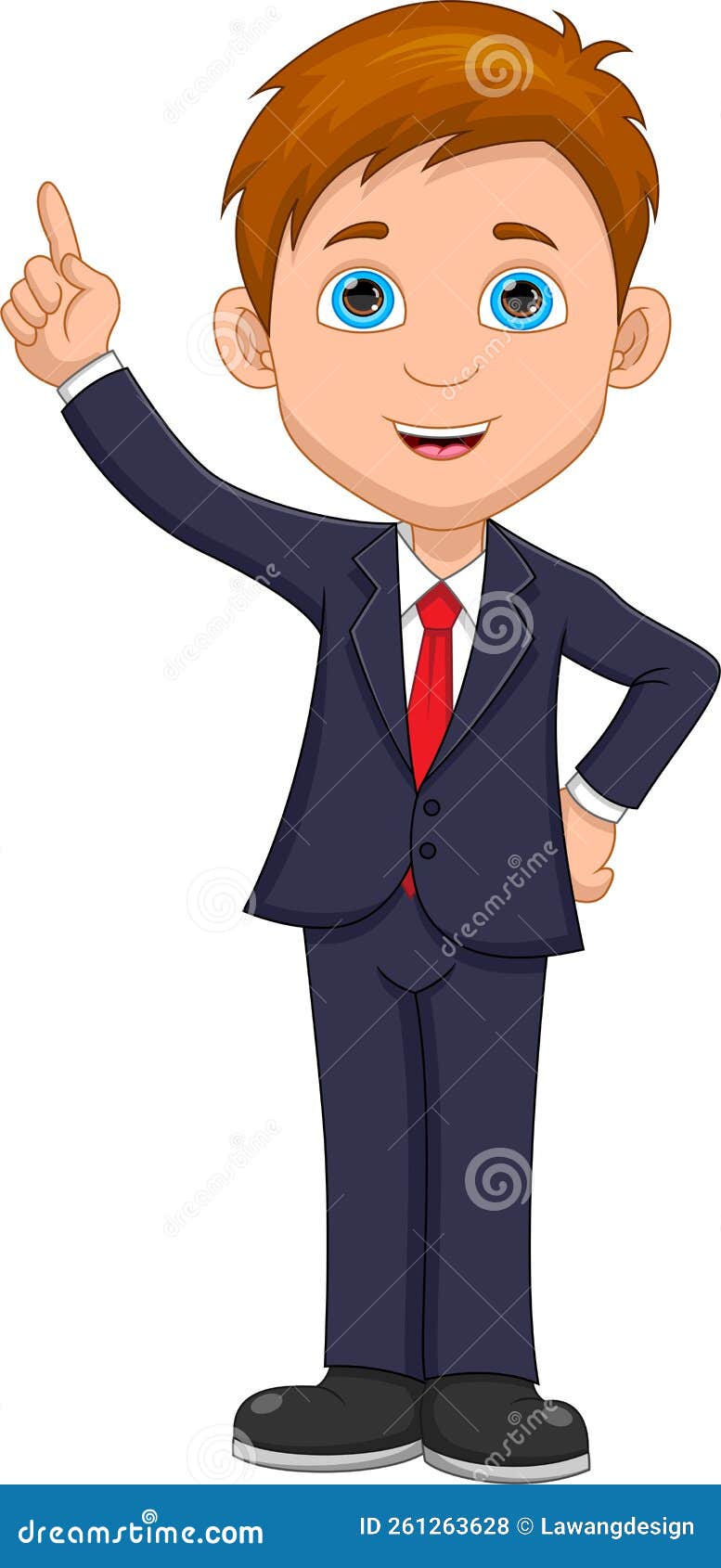 Happy Young Businessman Cartoon Stock Vector - Illustration of ...