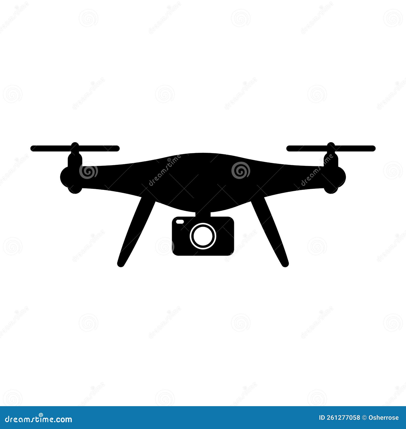 Drone Quadcopter with Action Camera Icon. Surveillance or Entertainment ...