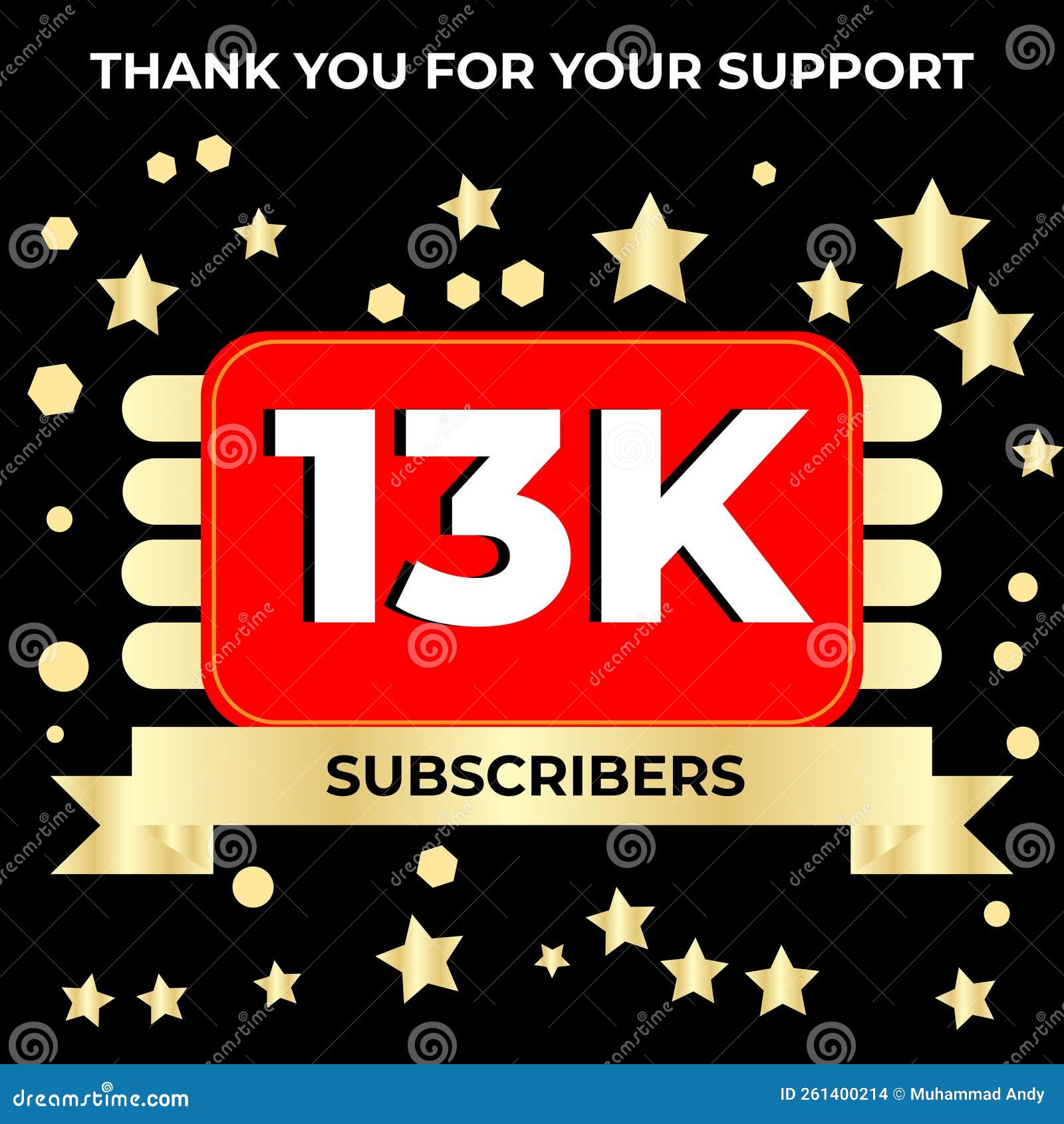 Illustration Vector Graphic of Thank You 13k Followers Stock Vector ...