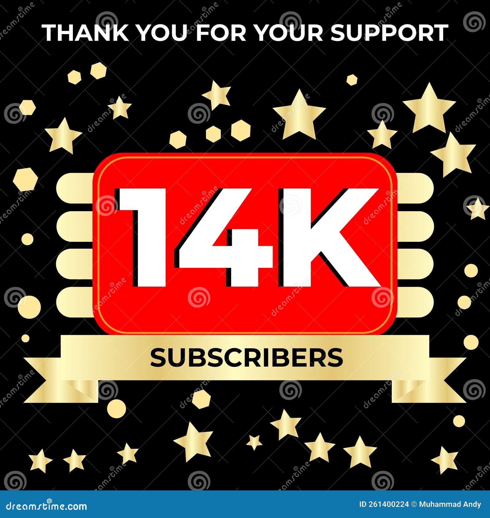 Illustration Vector Graphic of Thank You 14k Followers Stock Vector ...