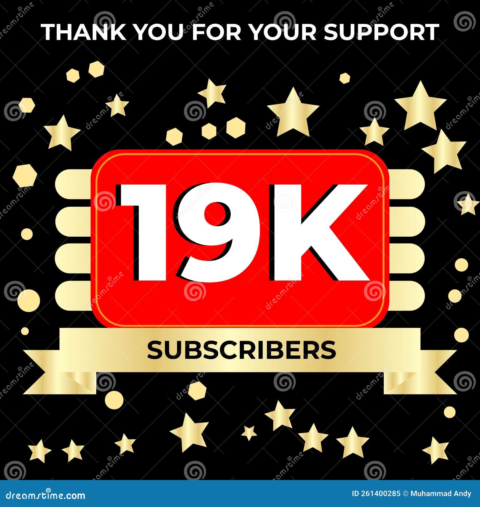 Thank You 19k Followers Celebration Template Design Perfect for Social ...