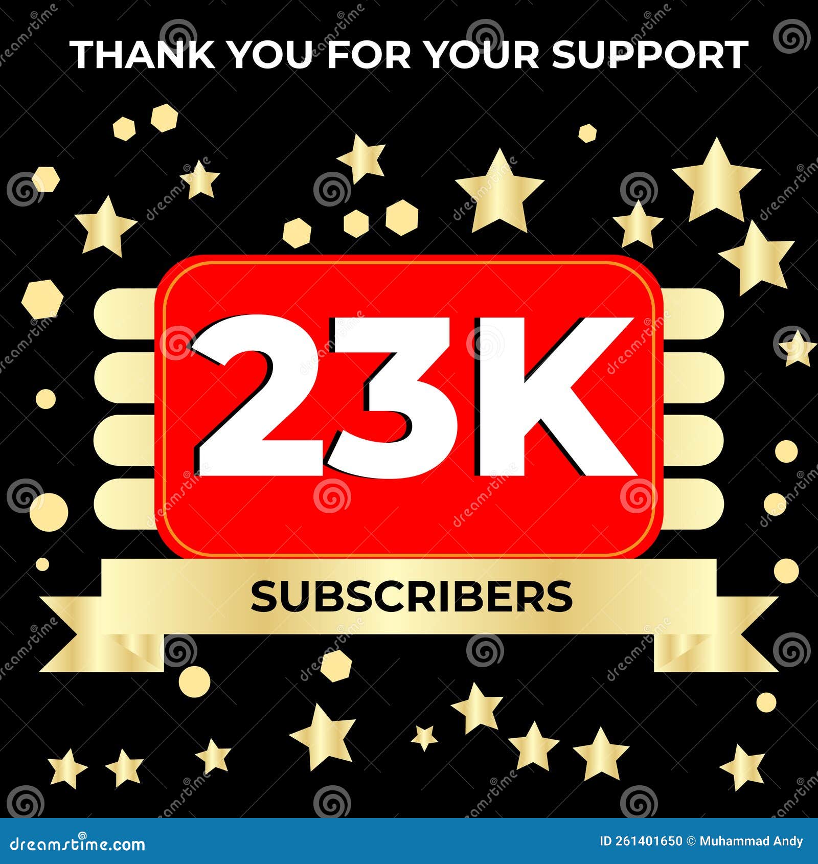 Thank You 23k Followers Celebration Template Design Perfect for Social ...