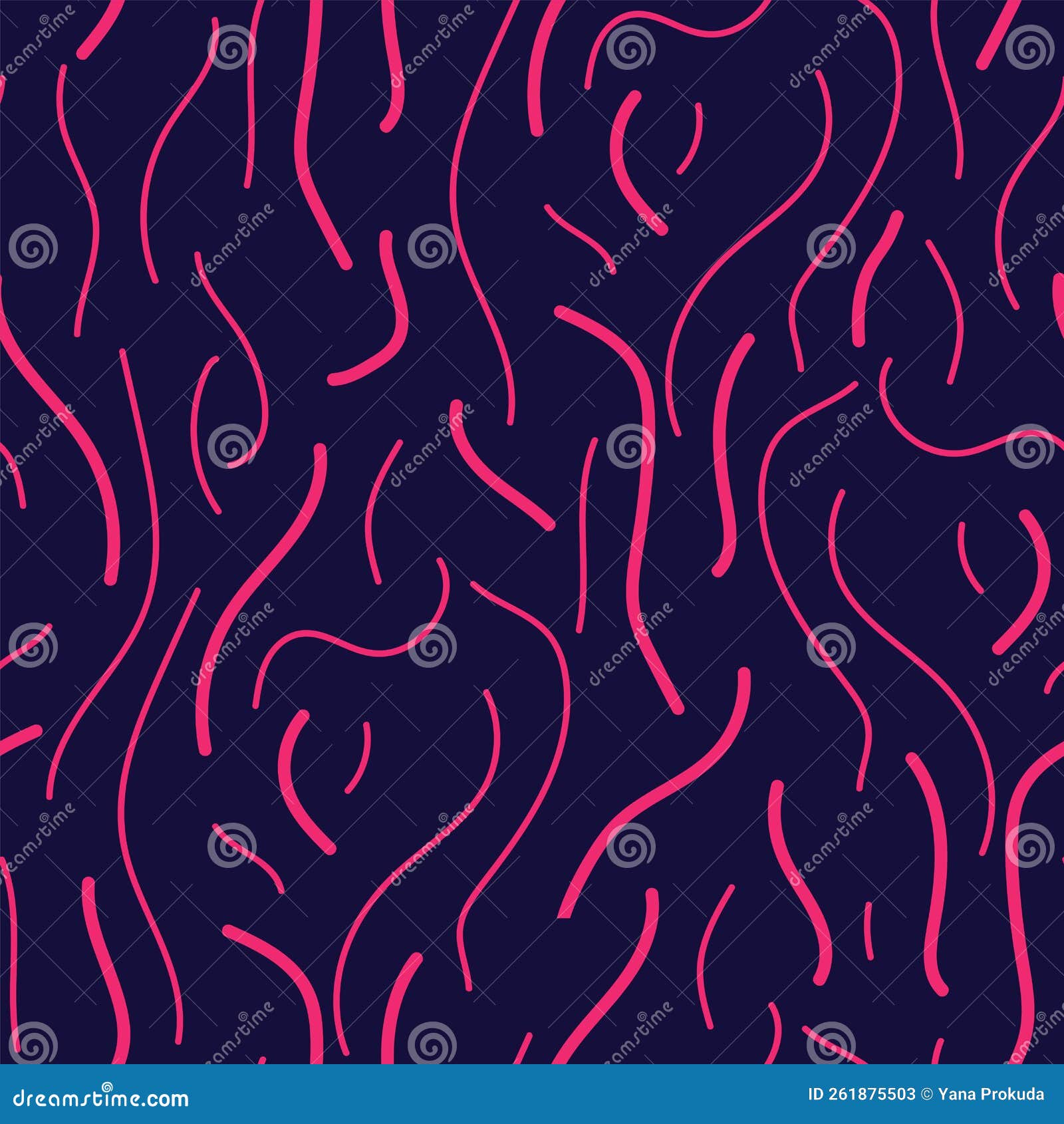 Abstract Simple Seamless Pattern with Wave Lines Stock Vector ...