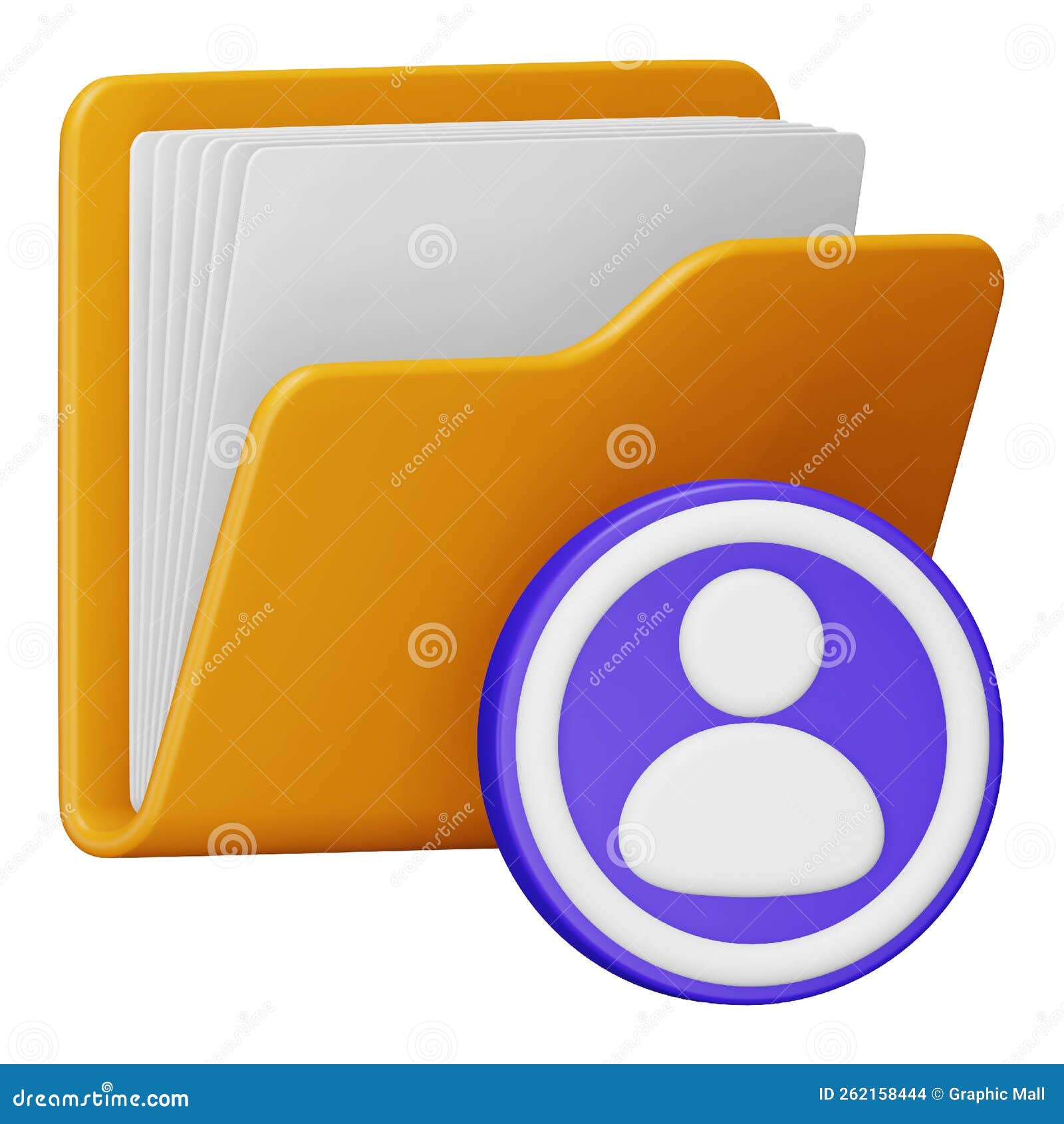 Contacts Folder 3d Rendering Isometric Icon. Stock Vector ...