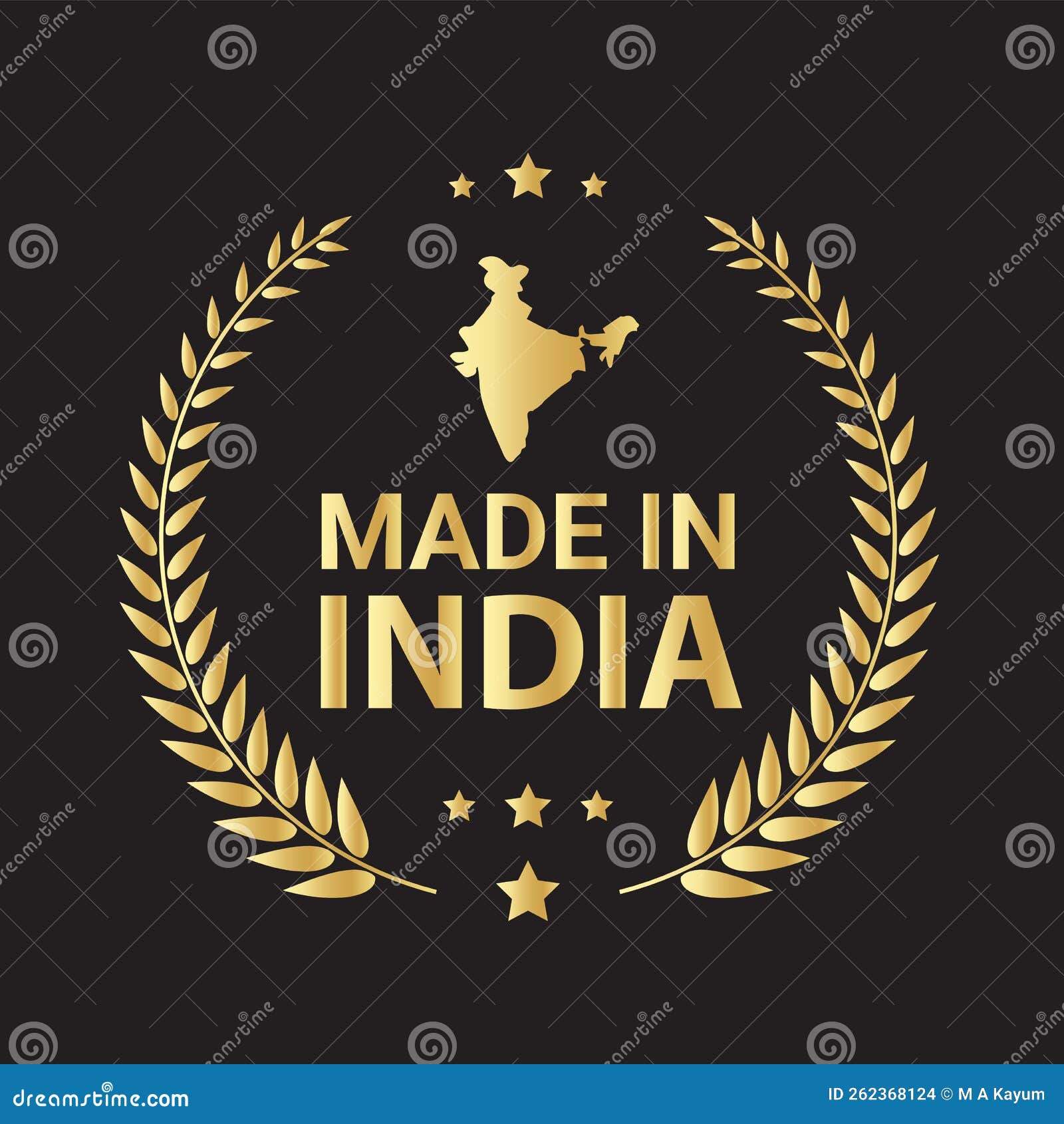 Made in India vector logo stock illustration. Illustration of vector ...