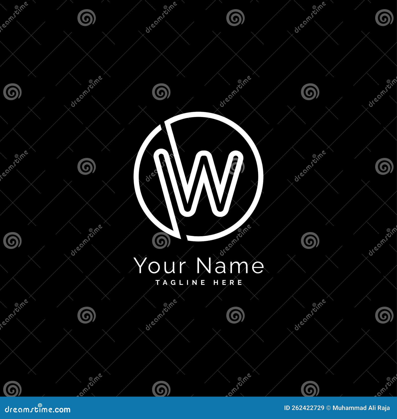 Round Shape Image with Alphabet W, Letter W Logo Vector Design Template ...
