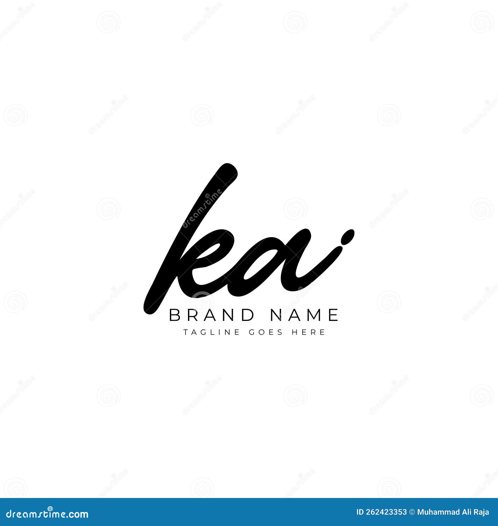 K a KA Initial Letter Handwritten and Signature Vector Image, Modern ...