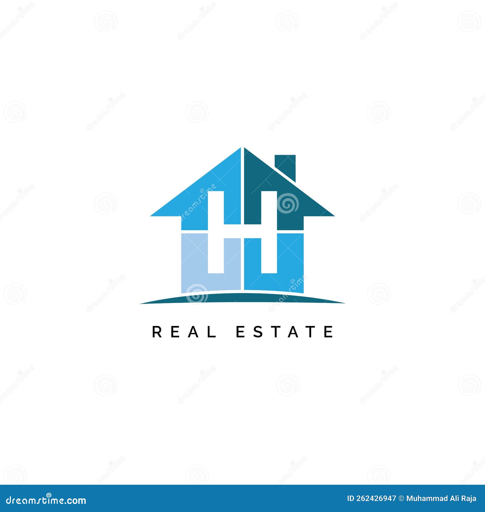 H Letter Real Estate Logo, Vector House Shape Template for Property ...