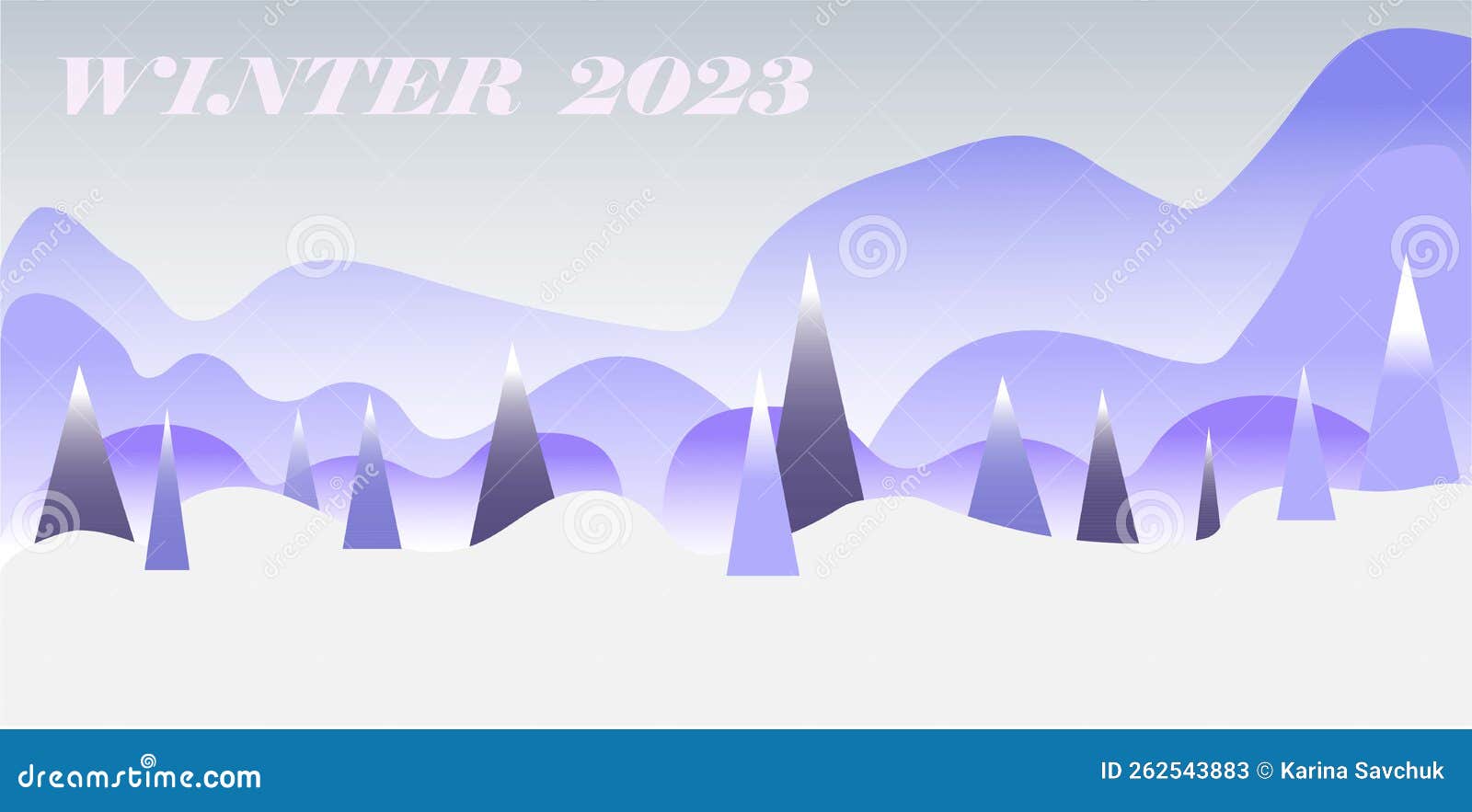 Illustration of a Blue Sky Background Winter 2023 Stock Illustration ...