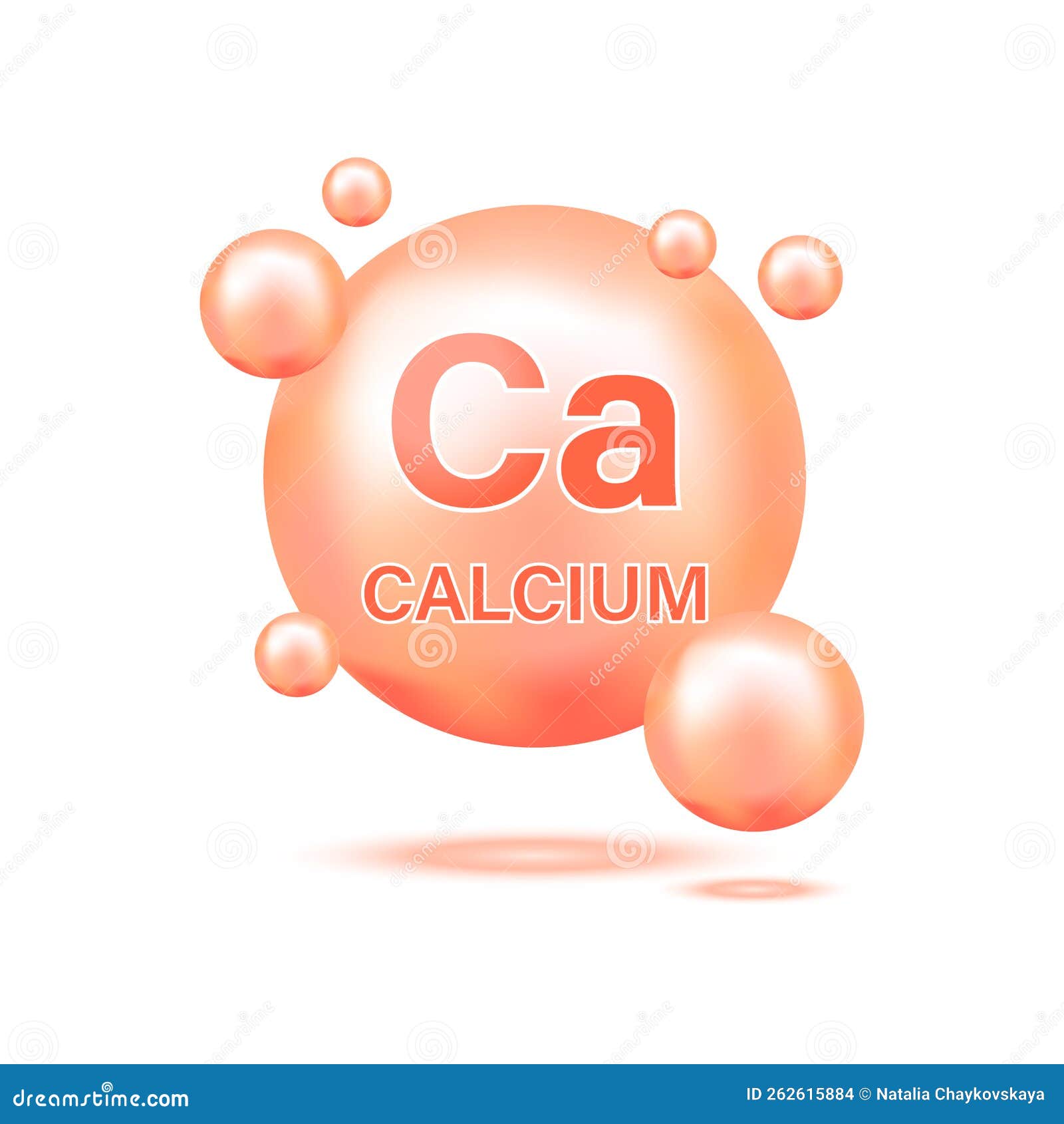 Minerals Calcium and Vitamin for Health. Isolated on a White Background ...
