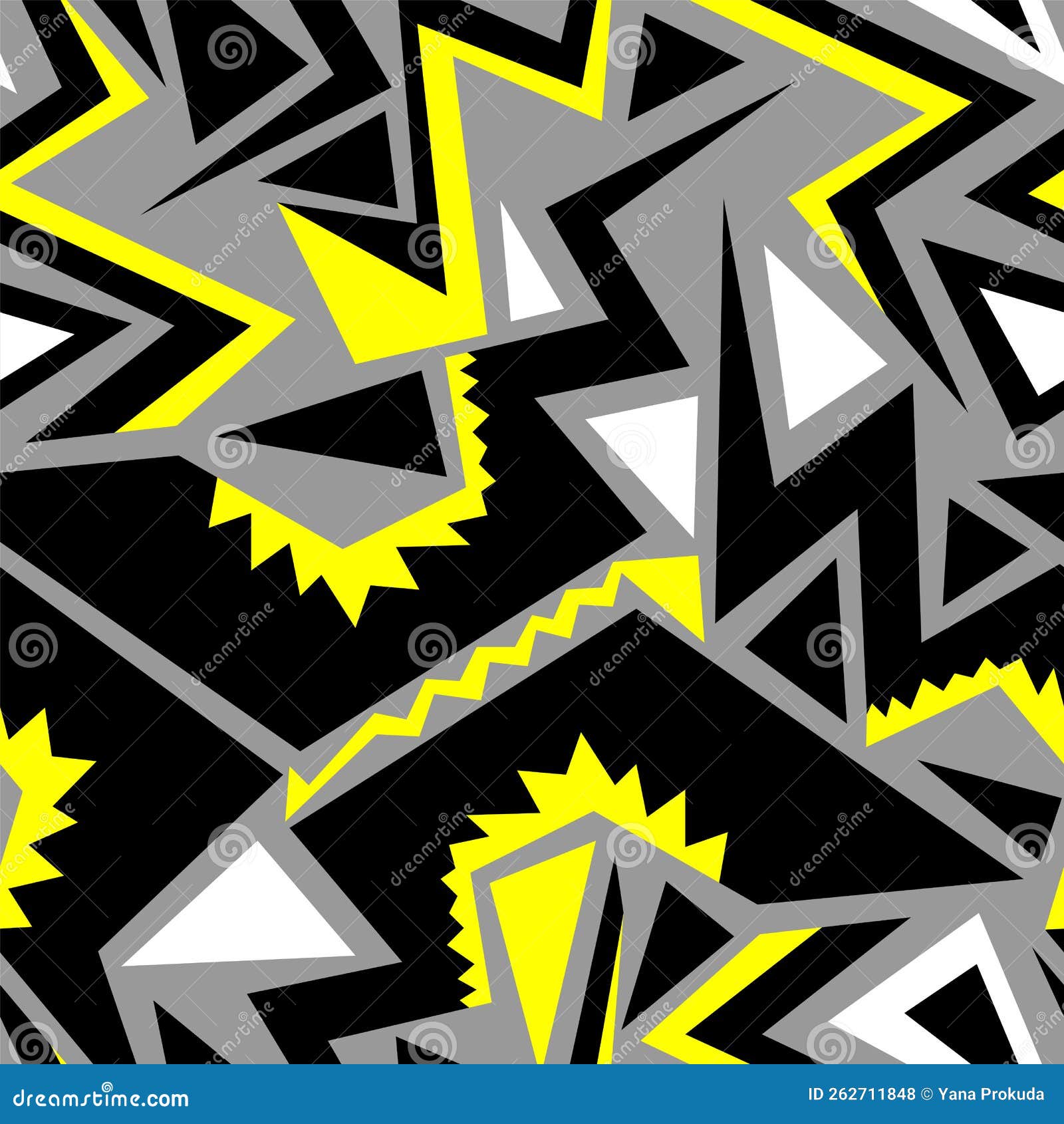 Abstract Urban Sport Pattern with Curved Colorful Geometry and Triangle ...