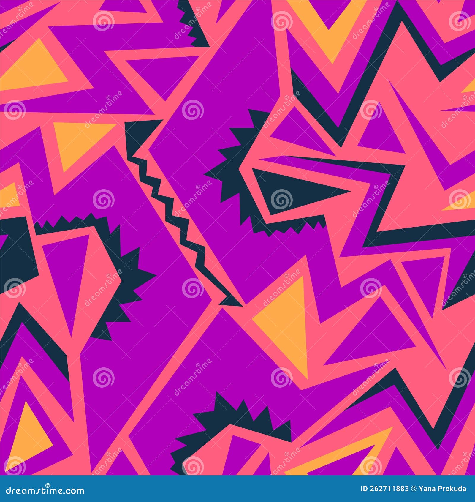 Abstract Urban Sport Pattern with Curved Colorful Geometry and Triangle ...