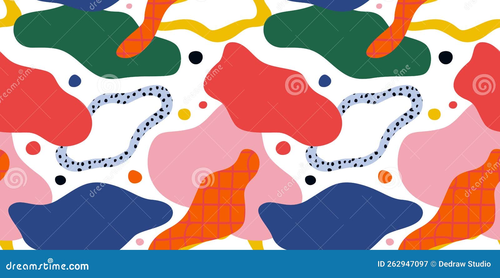 Abstract Free Hand Seamless Pattern Illustration Stock Vector ...